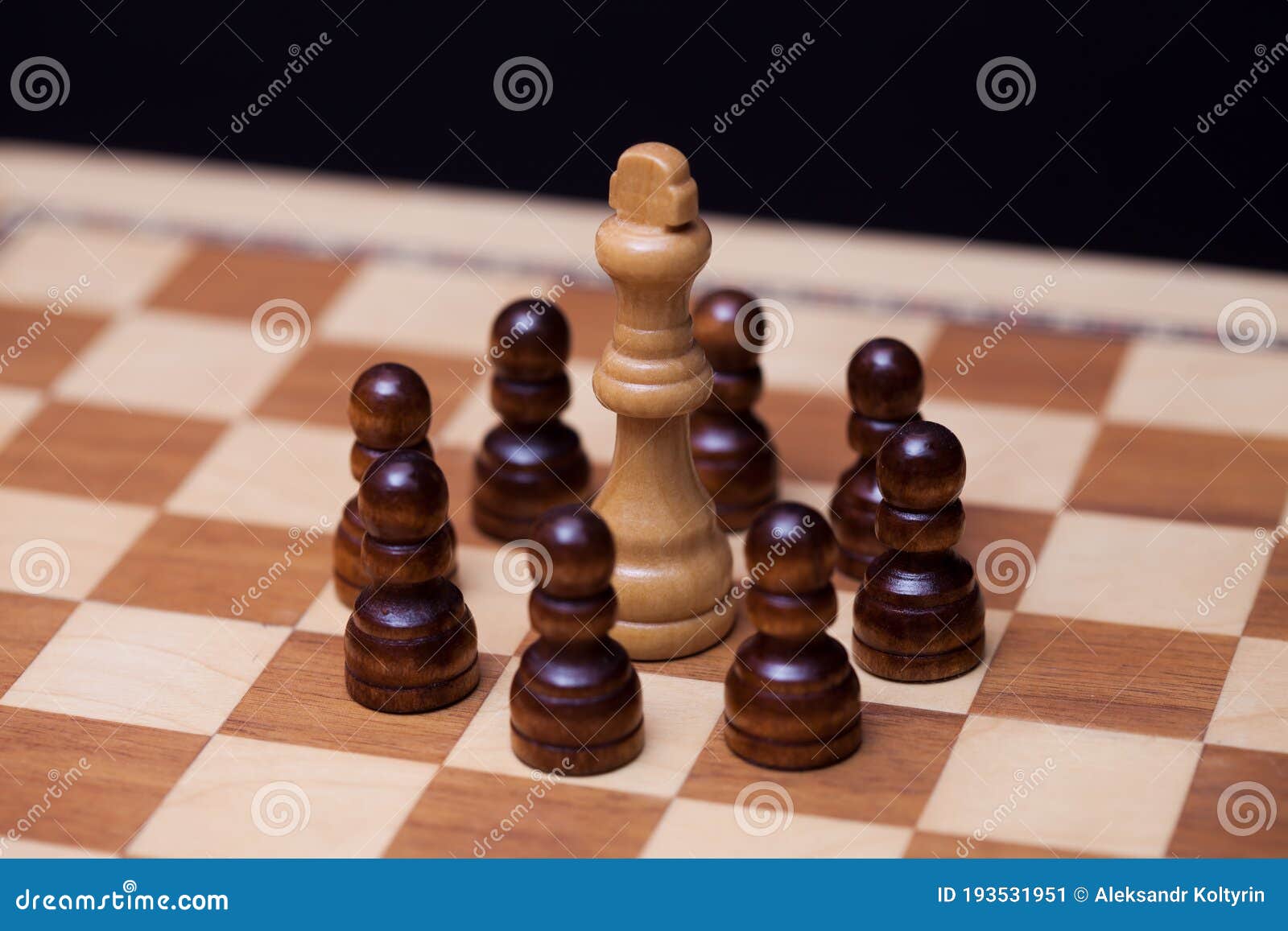 Chess, Many Against One, the Concept of Teamwork. Stock Image - Image ...