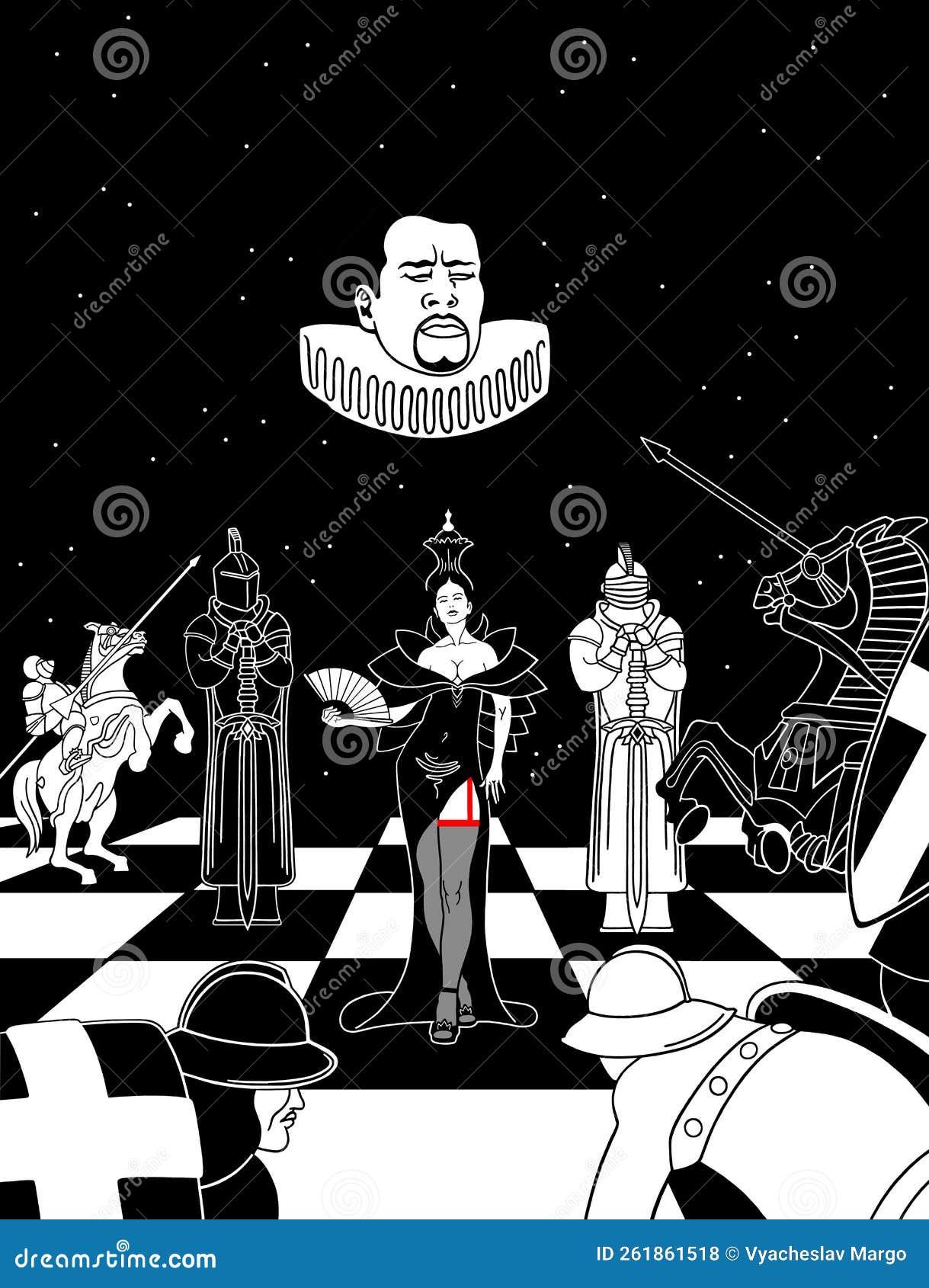 Chess. a metaphor stock vector. Illustration of vector - 261861518