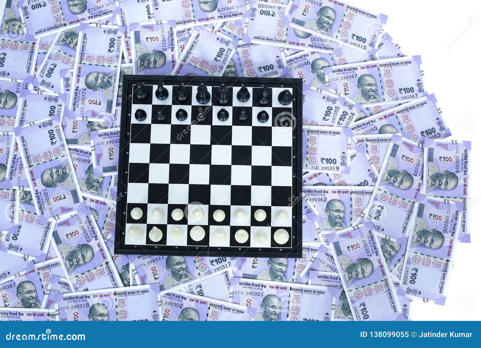 Chess on the New 100 Rupees Currency Stock Image - Image of decision ...