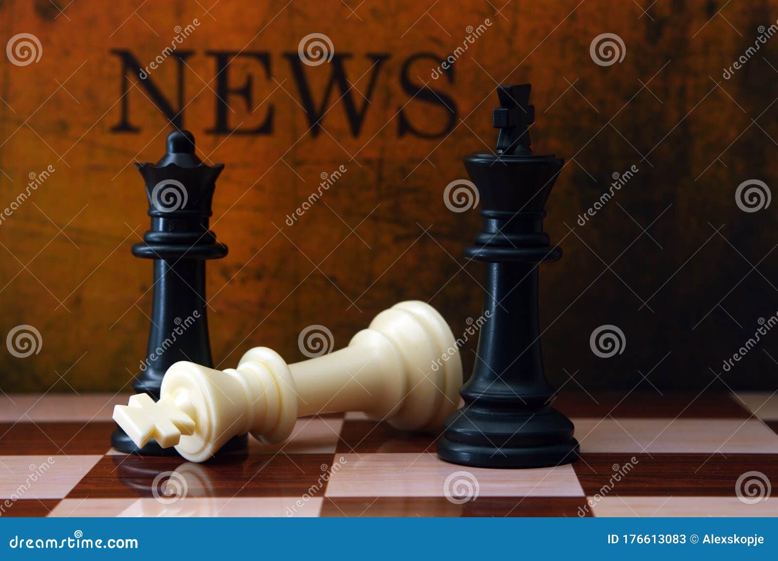 Chess and news concept stock image. Image of hands, clipping - 176613083