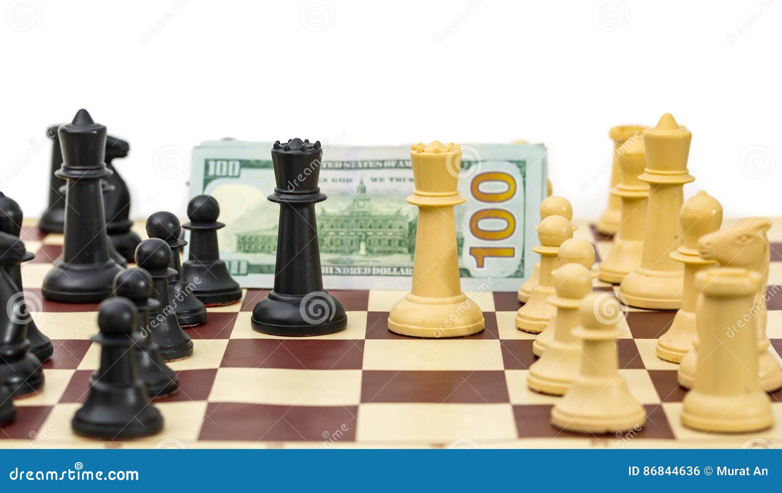 Chess opponents for money stock photo. Image of money - 86844636
