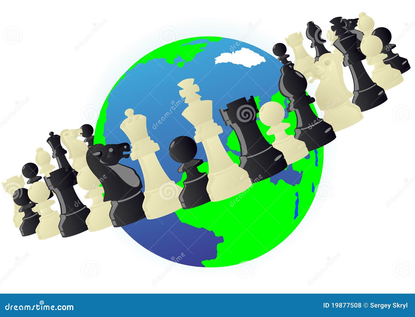 Chess orbit stock vector. Illustration of green, drawing - 19877508