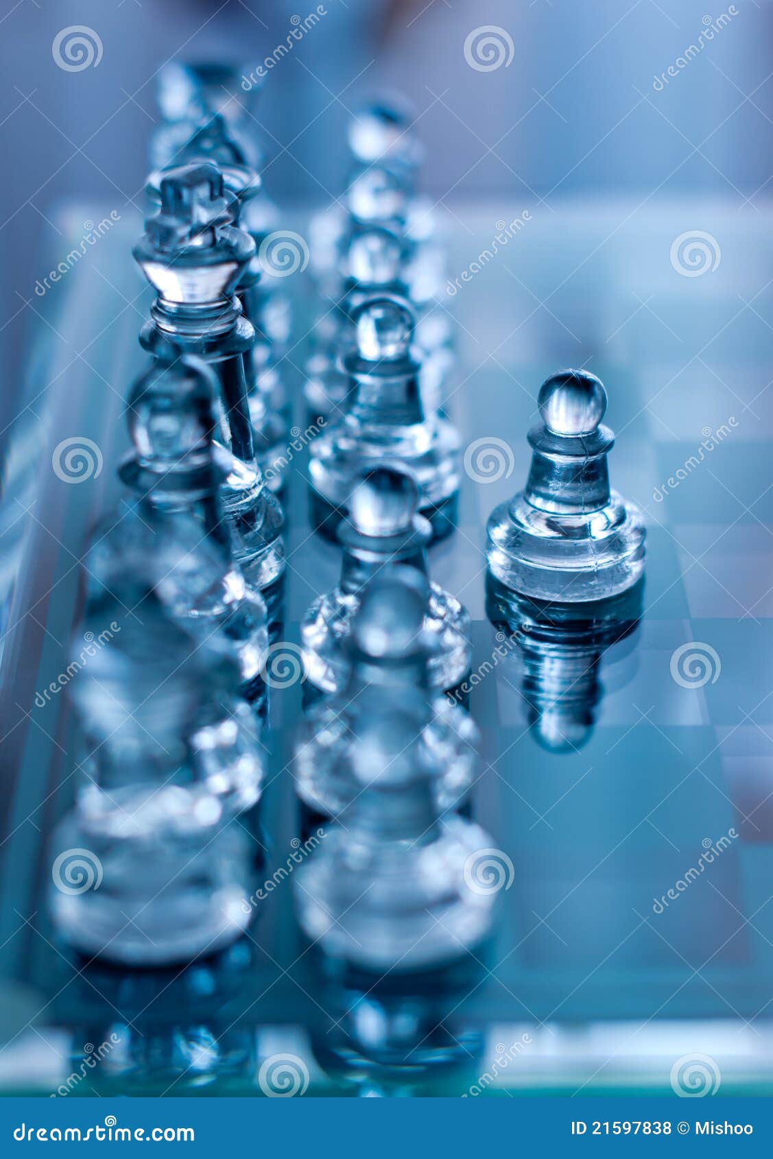 Chess pawn in front stock photo. Image of team, blue - 21597838