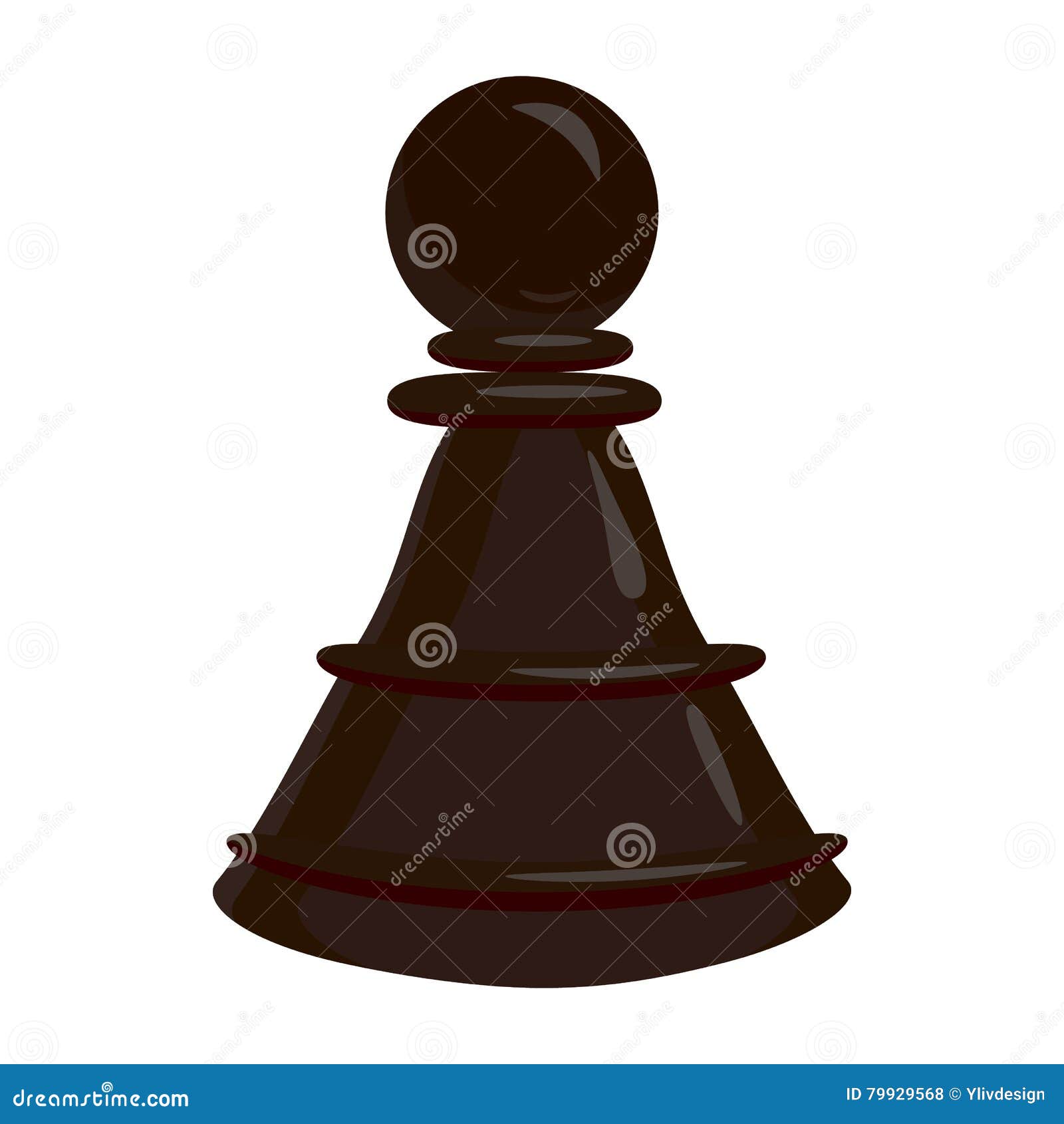 Chess Pawn Icon, Cartoon Style Stock Vector - Illustration of battle ...
