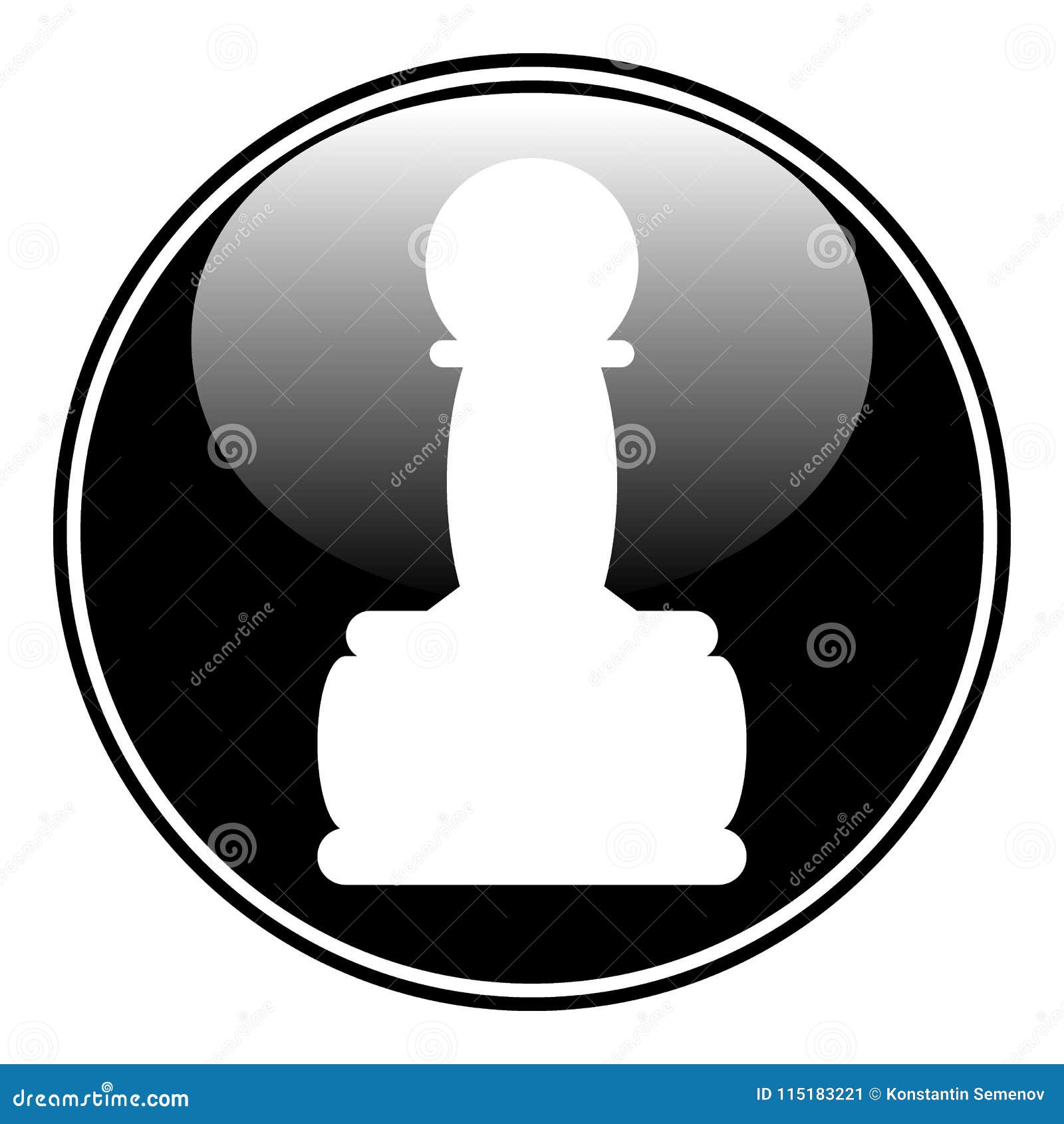 Chess pawn icon. stock illustration. Illustration of infographic ...