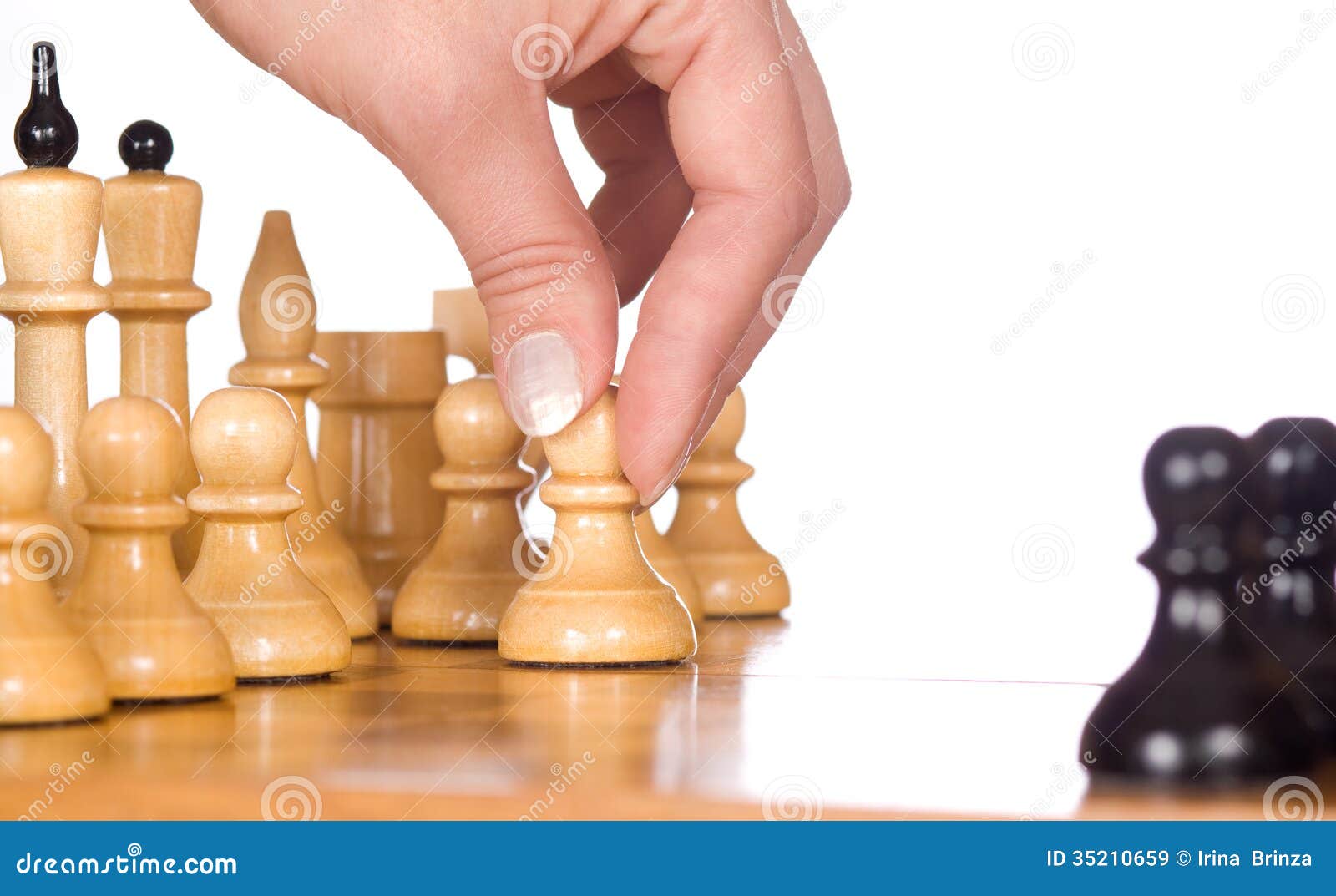 Chess pawn move stock image. Image of fingers, victory - 35210659