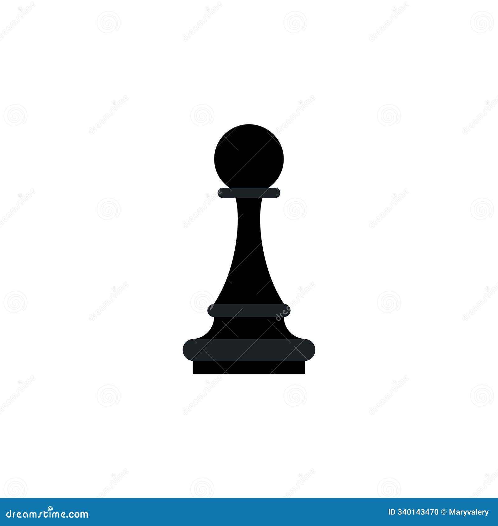 Chess Pawn Piece Isolated. Symbol Sign of Chess Game Stock Vector ...