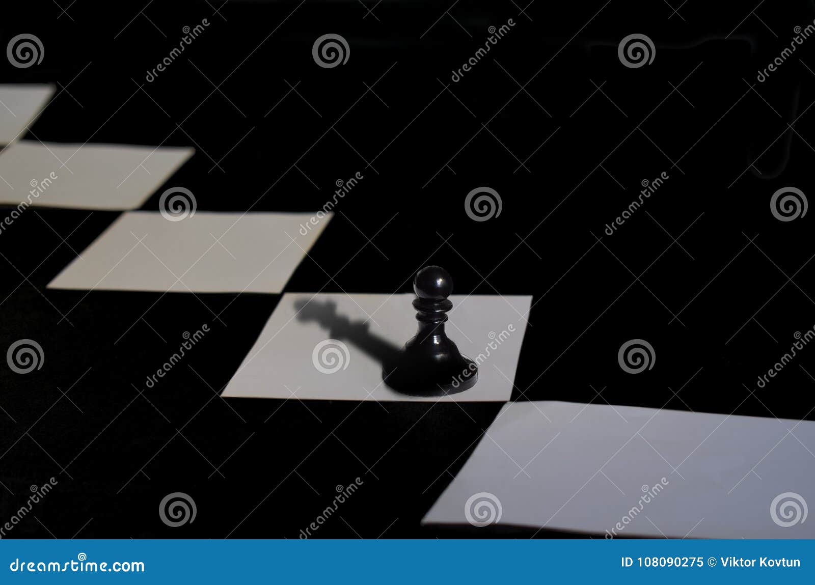 A Chess Pawn with a Queen Shadow. Stock Image - Image of career, play ...