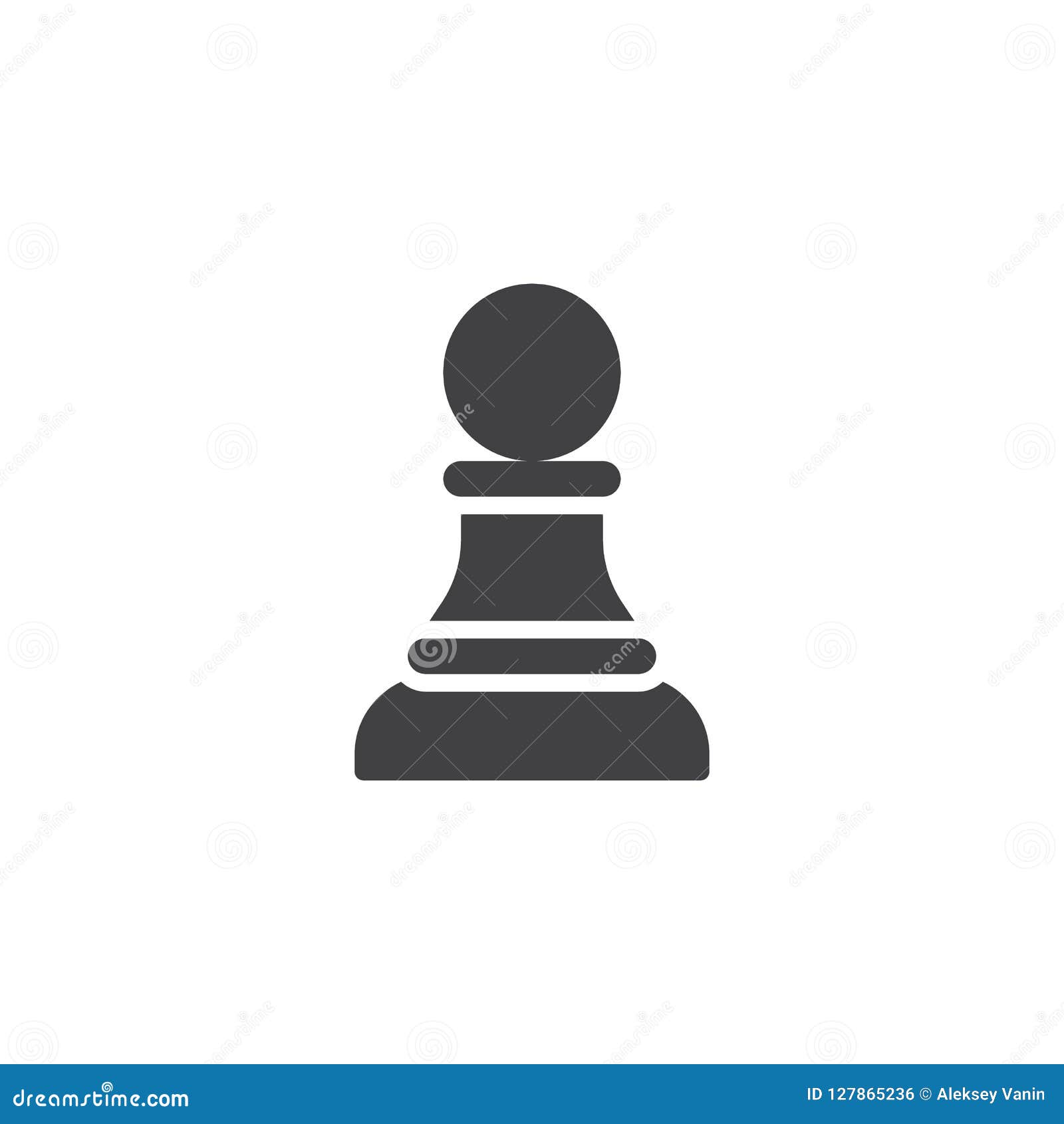 Chess pawn vector icon stock vector. Illustration of glyph - 127865236