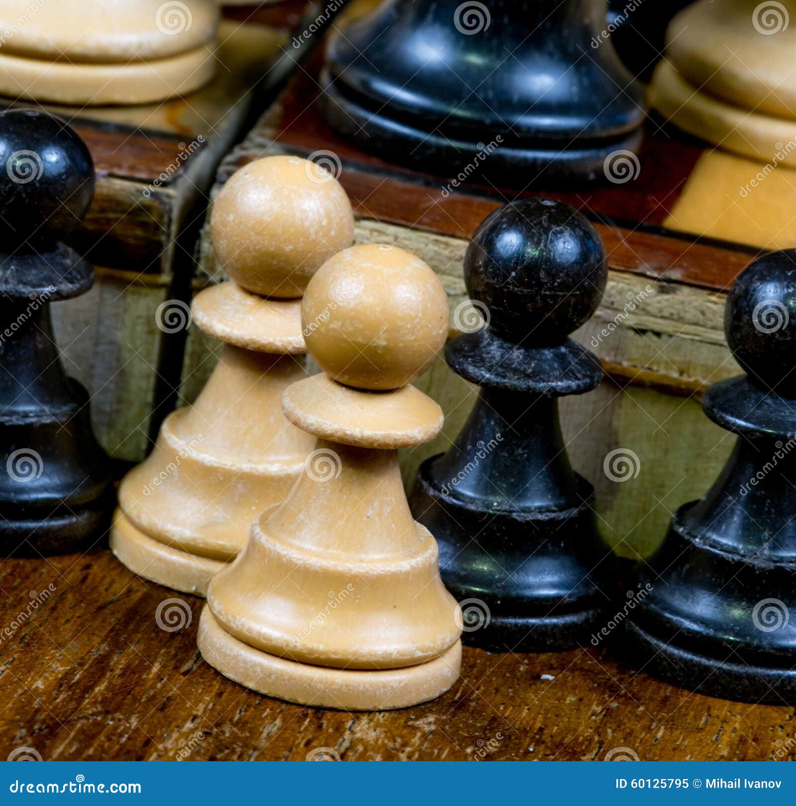 Chess Pawns Both Black and White Stock Image - Image of skill, white ...