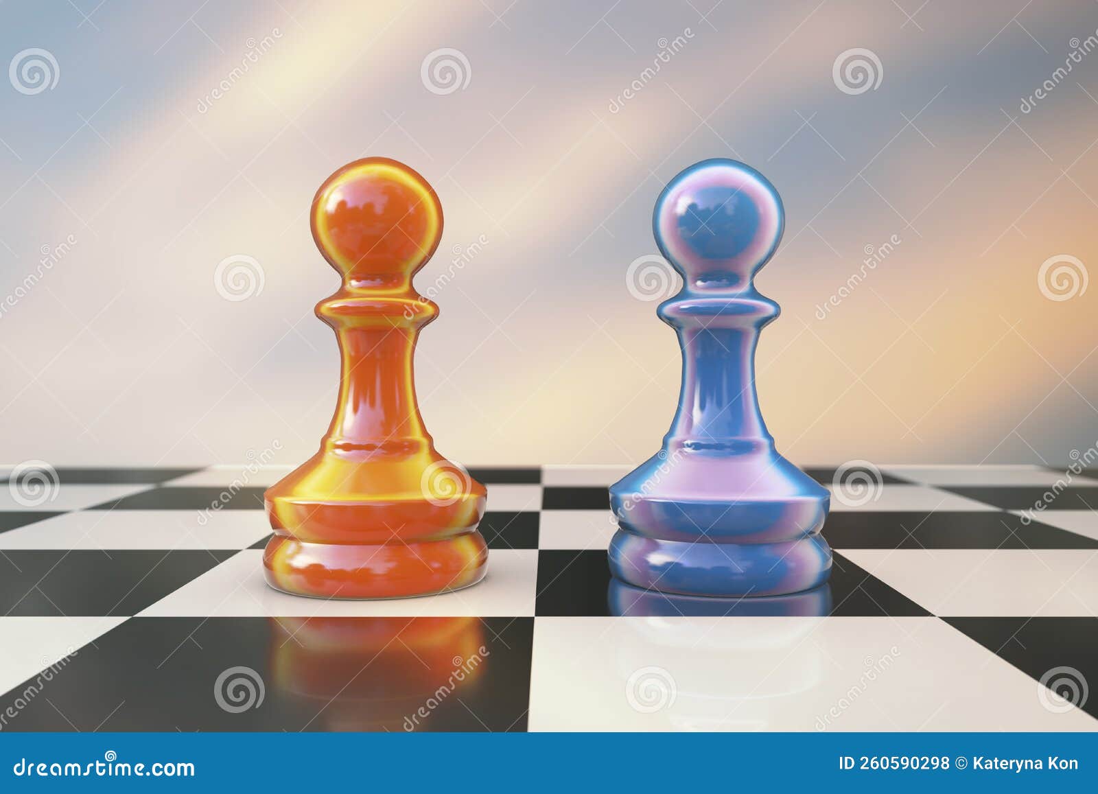 Chess pawns, illustration stock illustration. Illustration of pawn ...