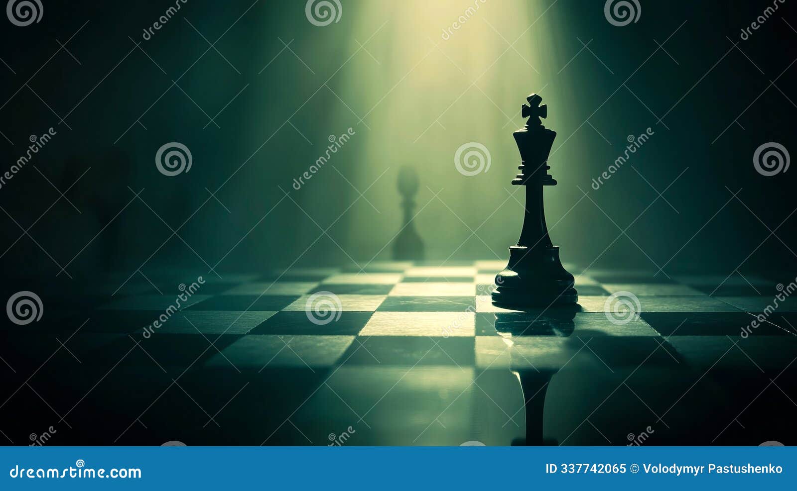A Chess Piece on a Chess Board with a Light Shining through it Stock ...