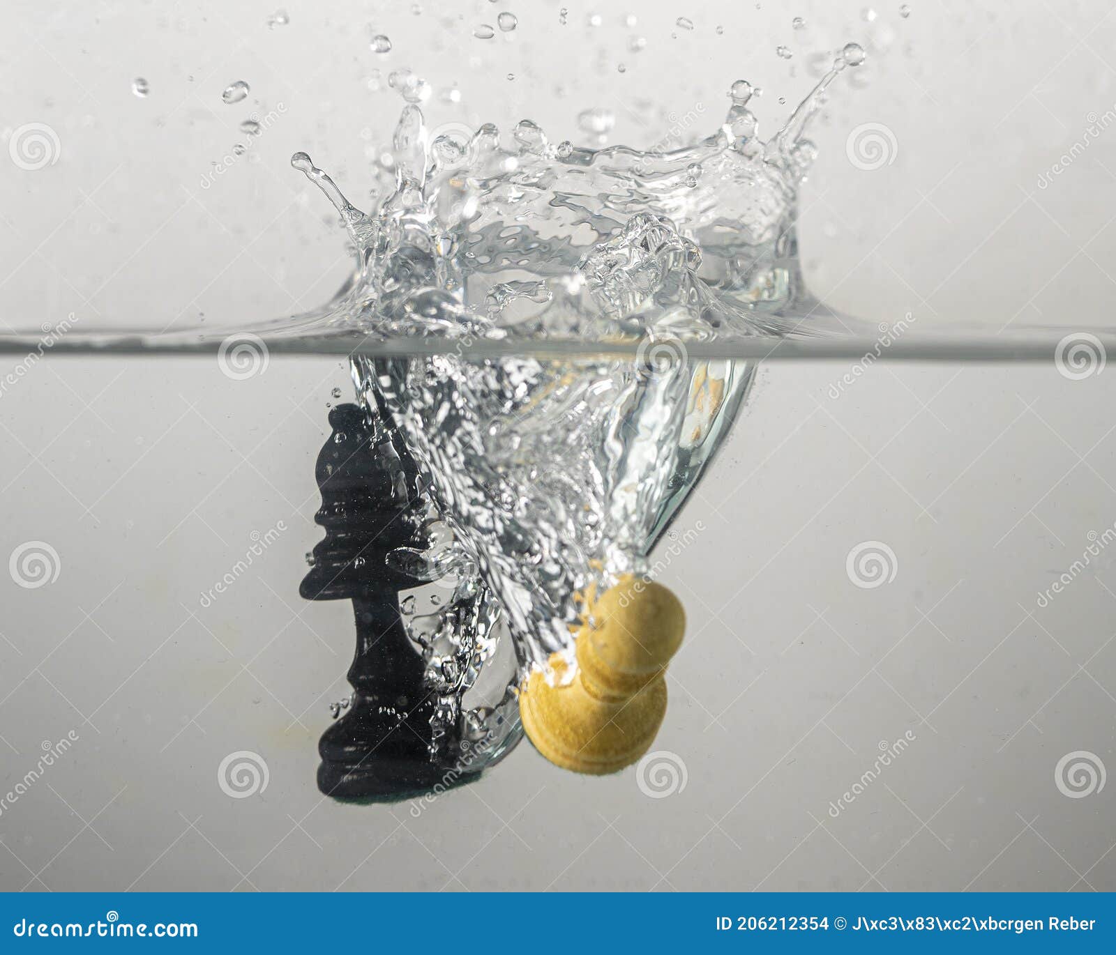 Chess Piece Drop in Water with a Splash Stock Photo - Image of piece ...