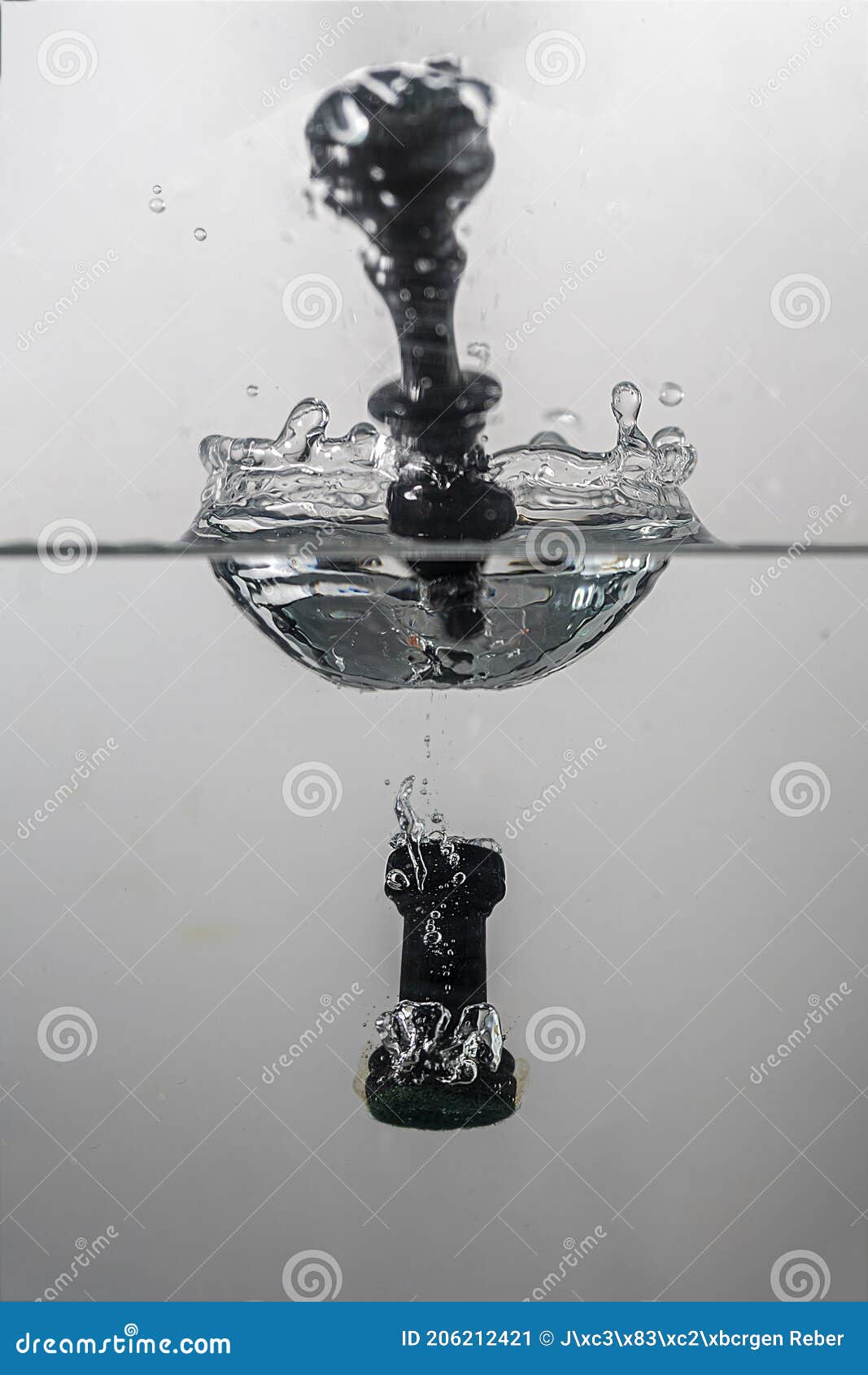 Chess Piece Drop in Water with a Splash Stock Image - Image of orange ...