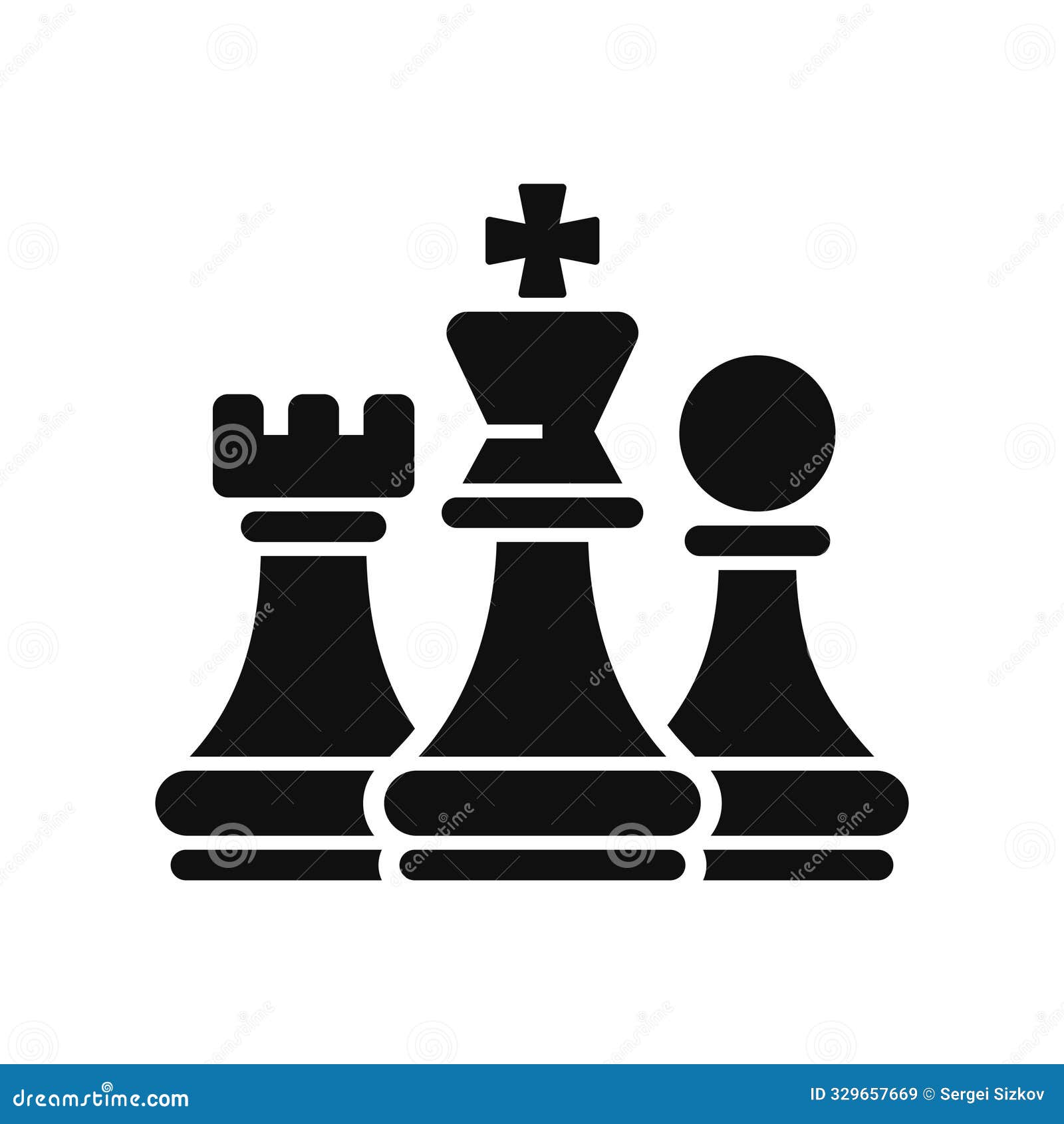 Chess Piece Icon on White Background. Vector Stock Vector ...