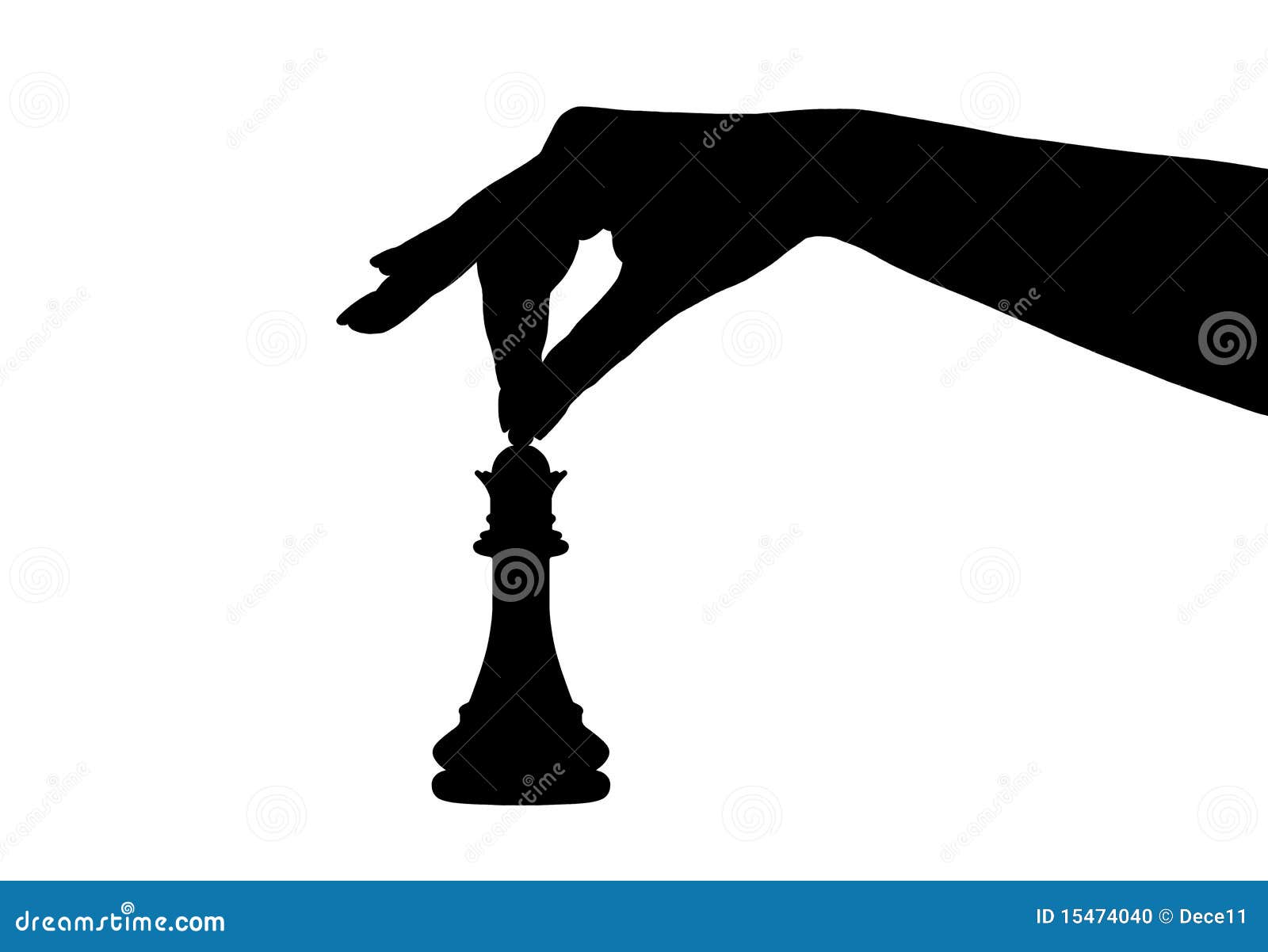 Chess piece silhouette stock vector. Illustration of single - 15474040