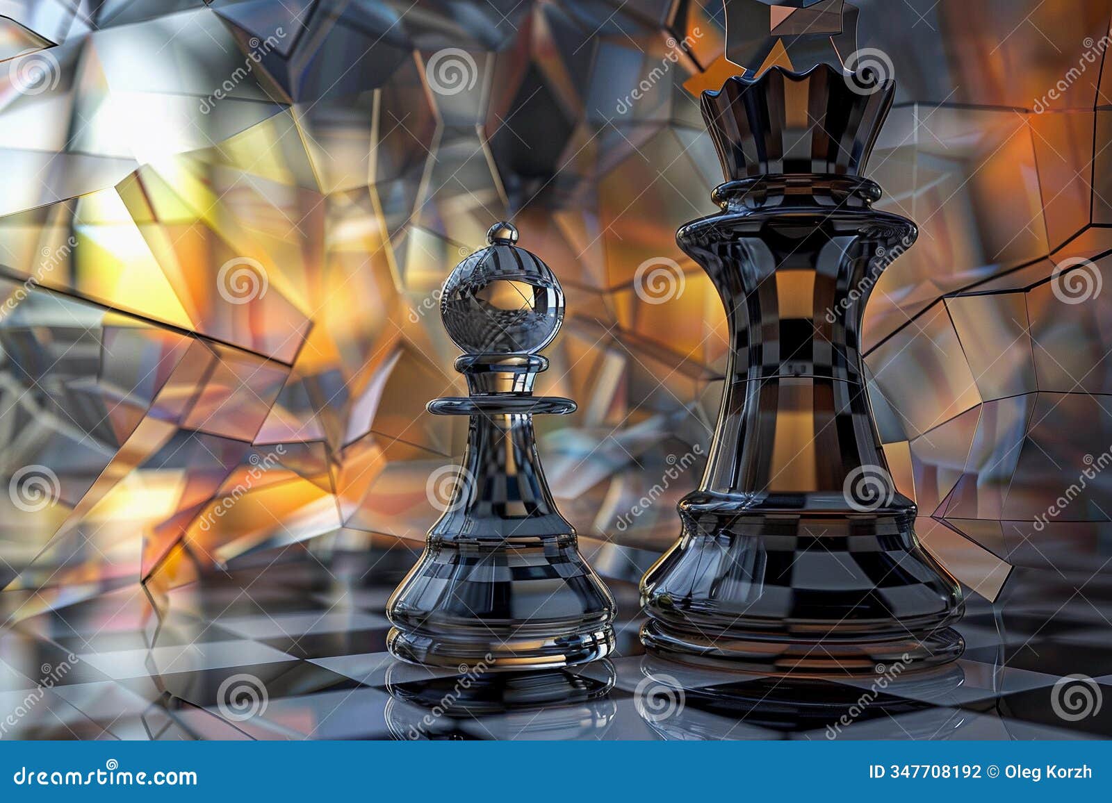 Chess Piece Standing on Checkered Game Board during Game of Chess Stock ...