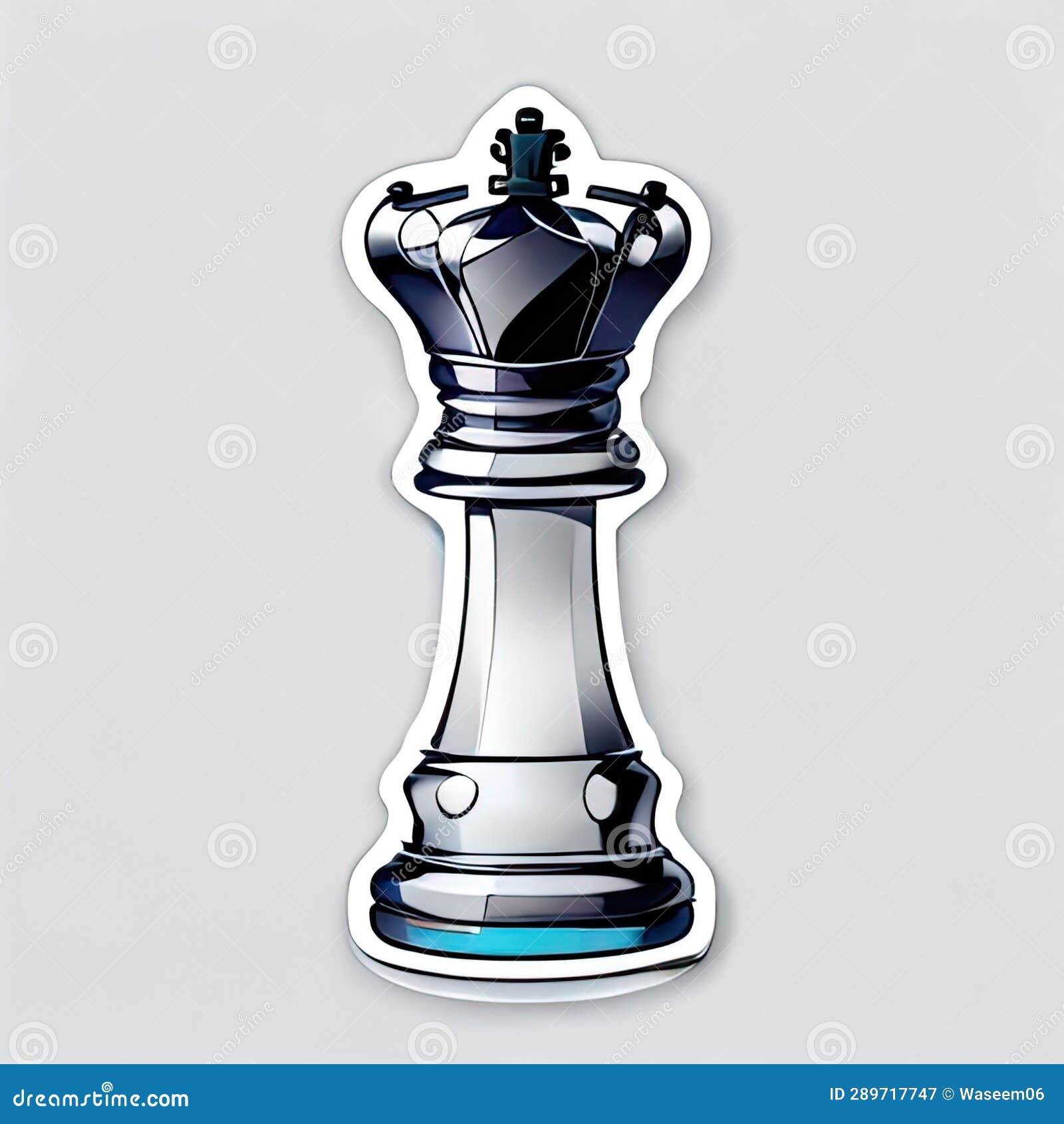 Chess Piece and Sticker Arrangement Stock Illustration - Illustration ...