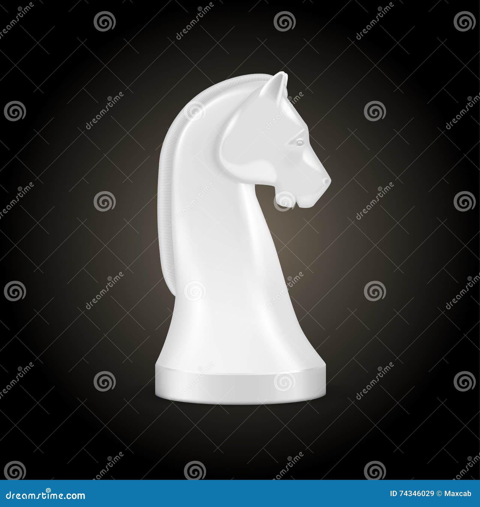 Chess Piece White Knight , Look Like Realistic Stock Vector ...