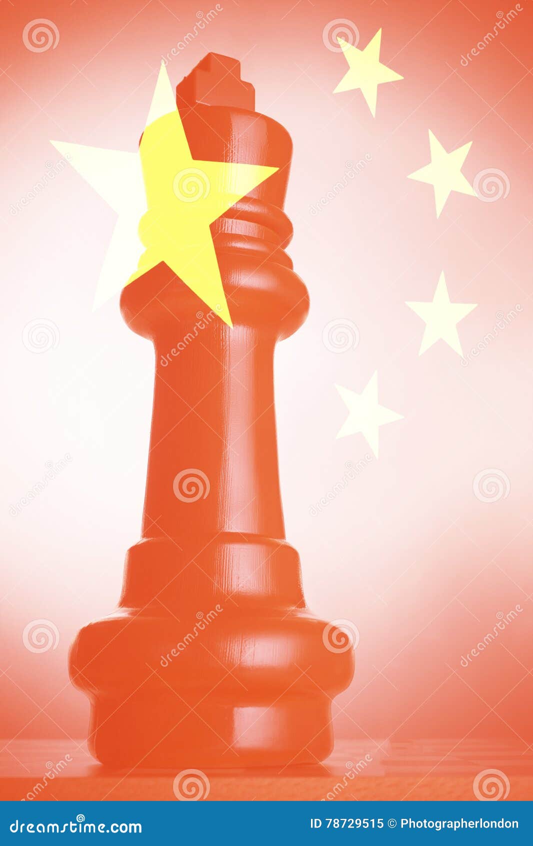 Chess Pieces Against Chinese Flag Stock Image - Image of king, flag ...