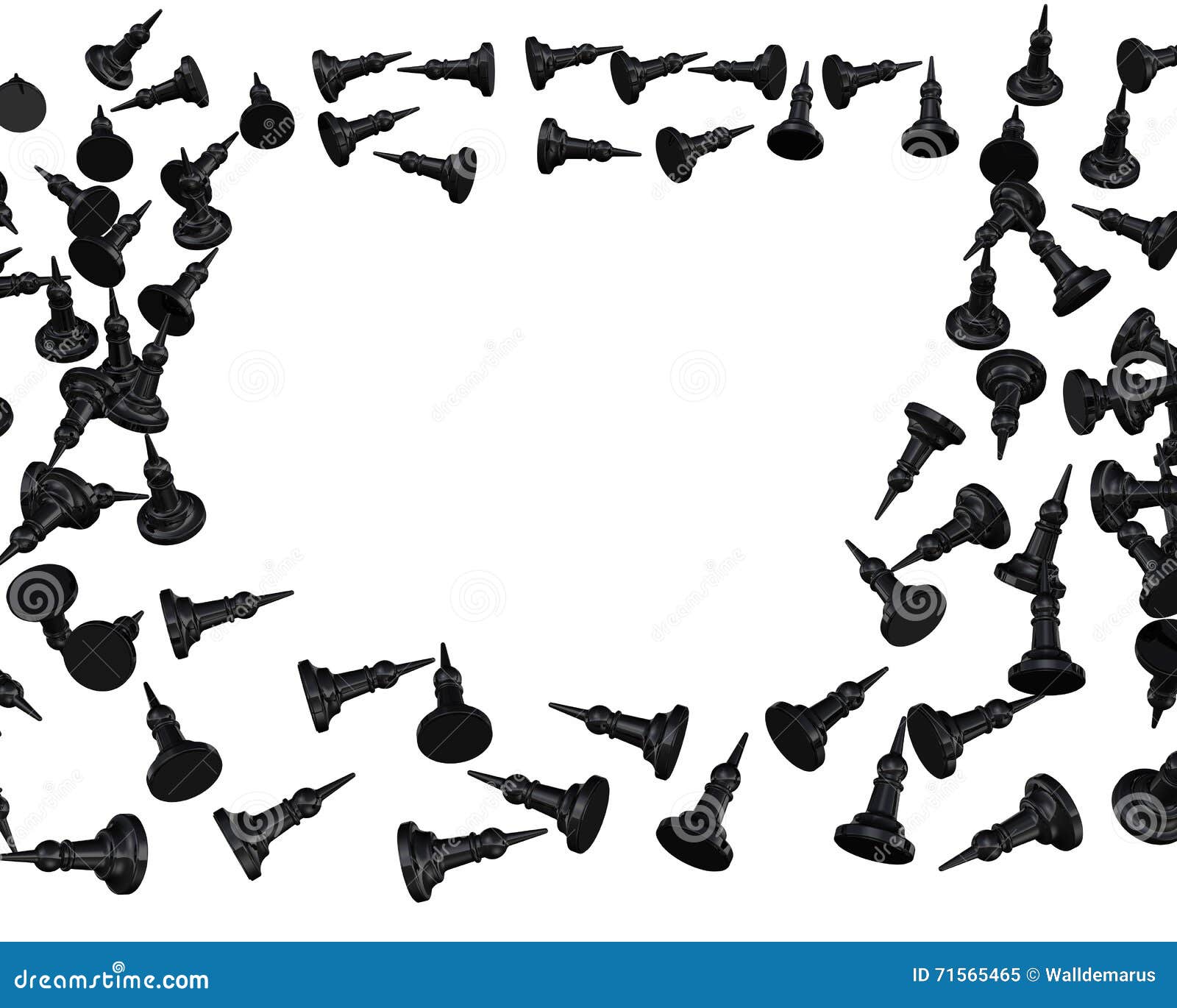 Chess Pieces Bishops Are Arranged In A Frame Royalty-Free Stock Photo ...