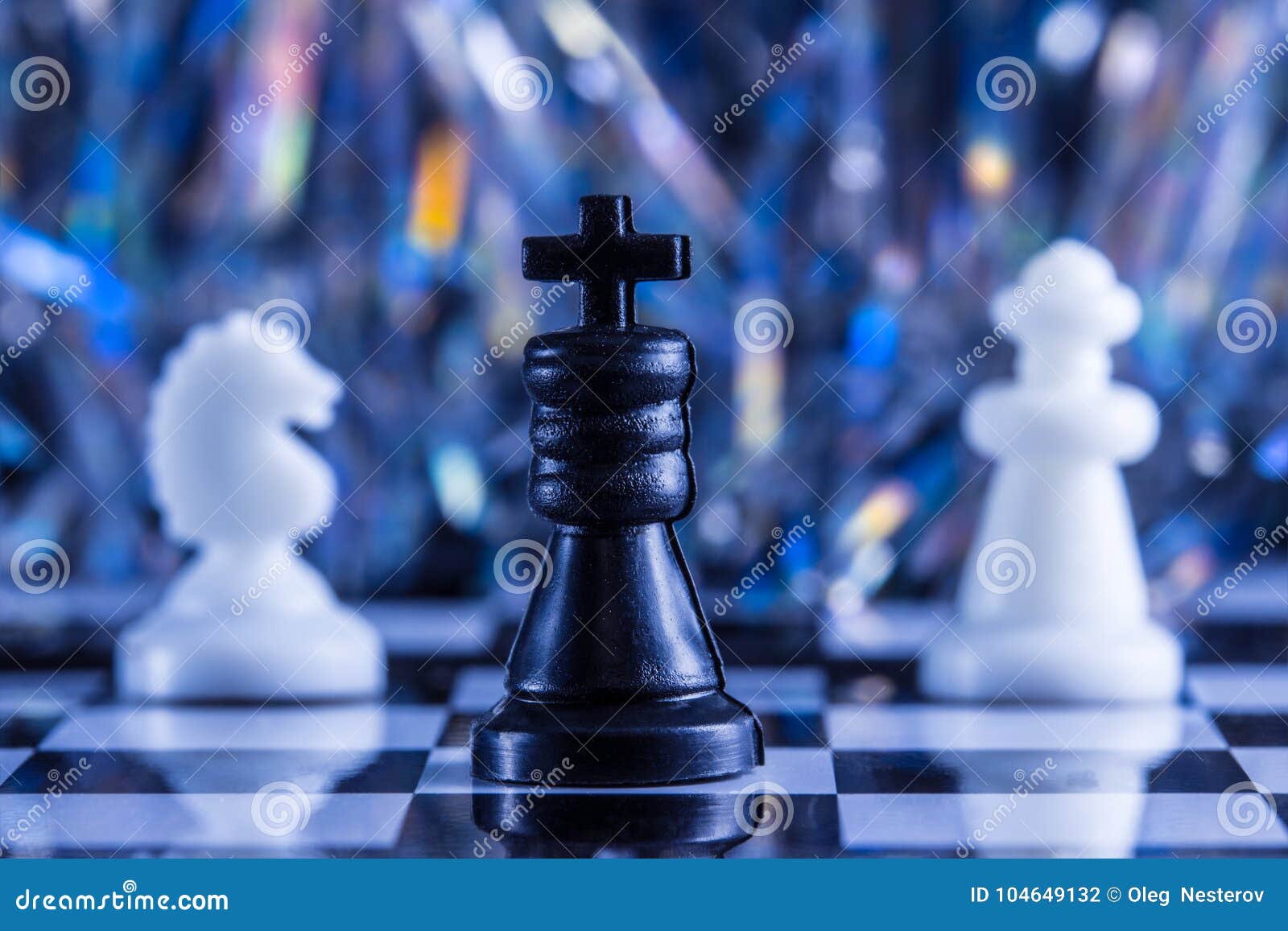 Chess Pieces on a Bright Christmas Background Stock Photo - Image of ...