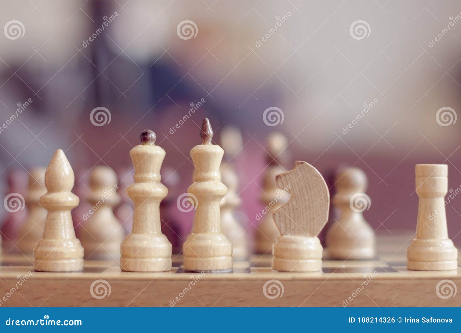 Chess Pieces on the Board in Blur Stock Photo - Image of board, choice ...