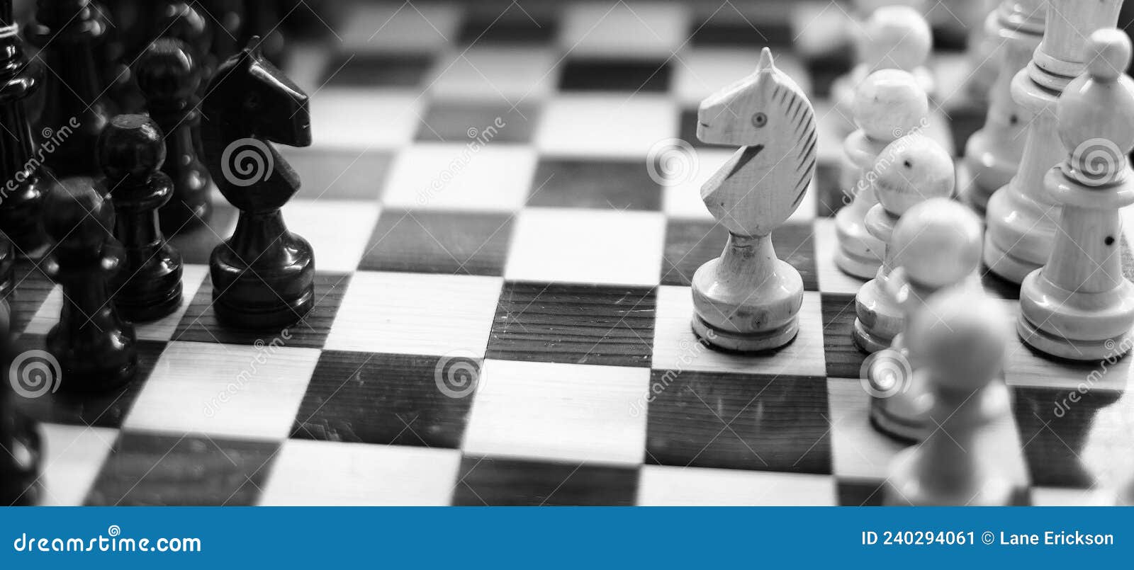 Chess Pieces on a Board for Competition and Winning Success Stock Image ...