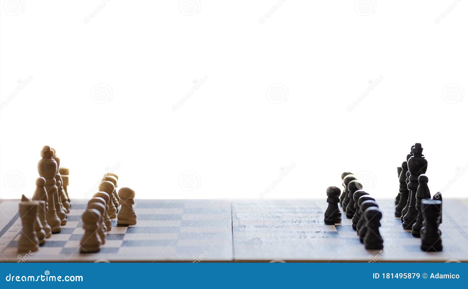 Chess Pieces on the Chess Board with Selective Focus. Business and ...