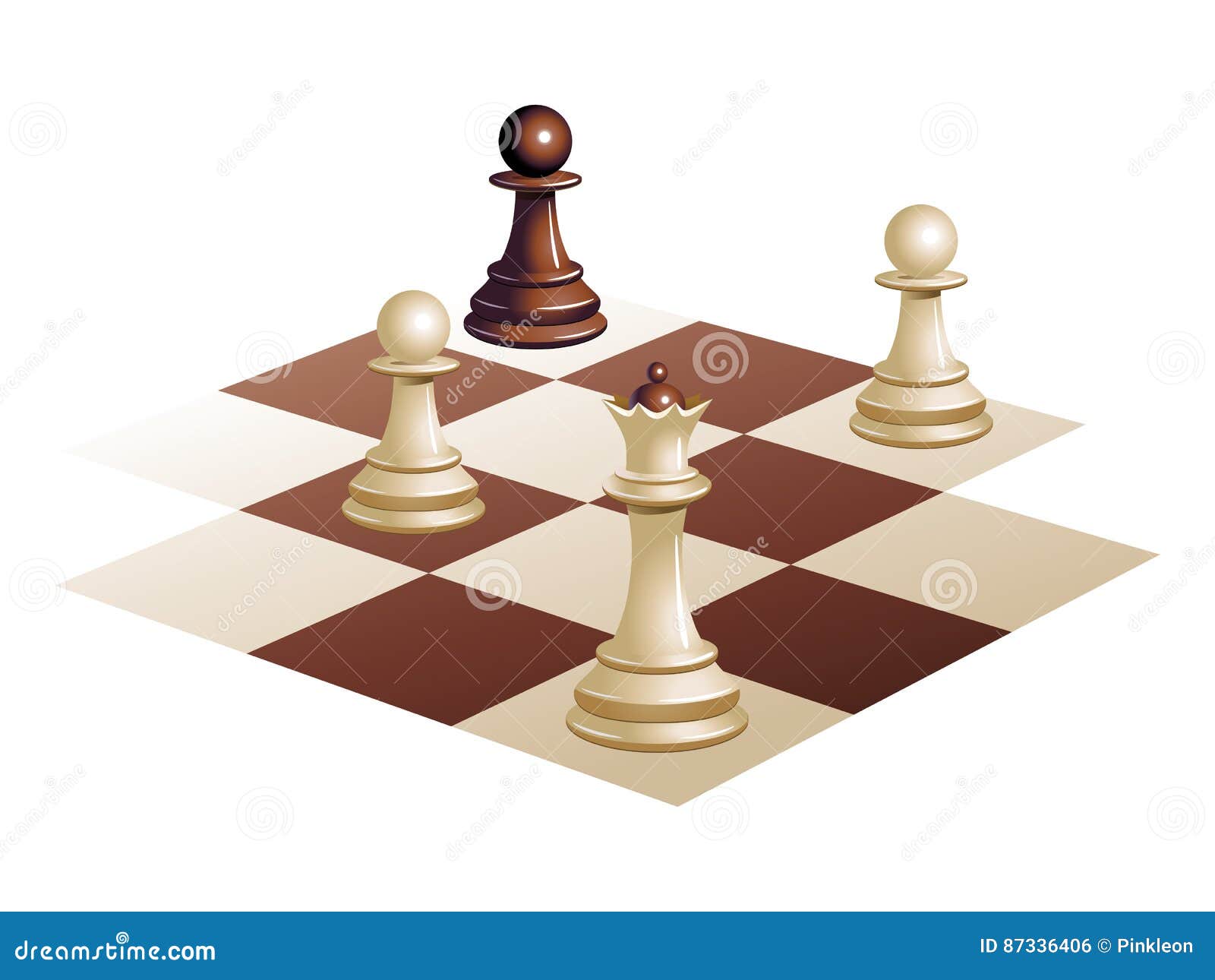 Three Pawns And Golden Arrows. Concept Of Interpersonal Conflict ...