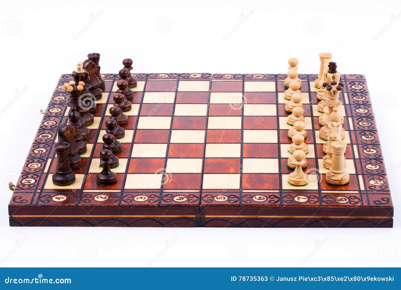 Chess pieces on the board stock image. Image of chess - 78735363