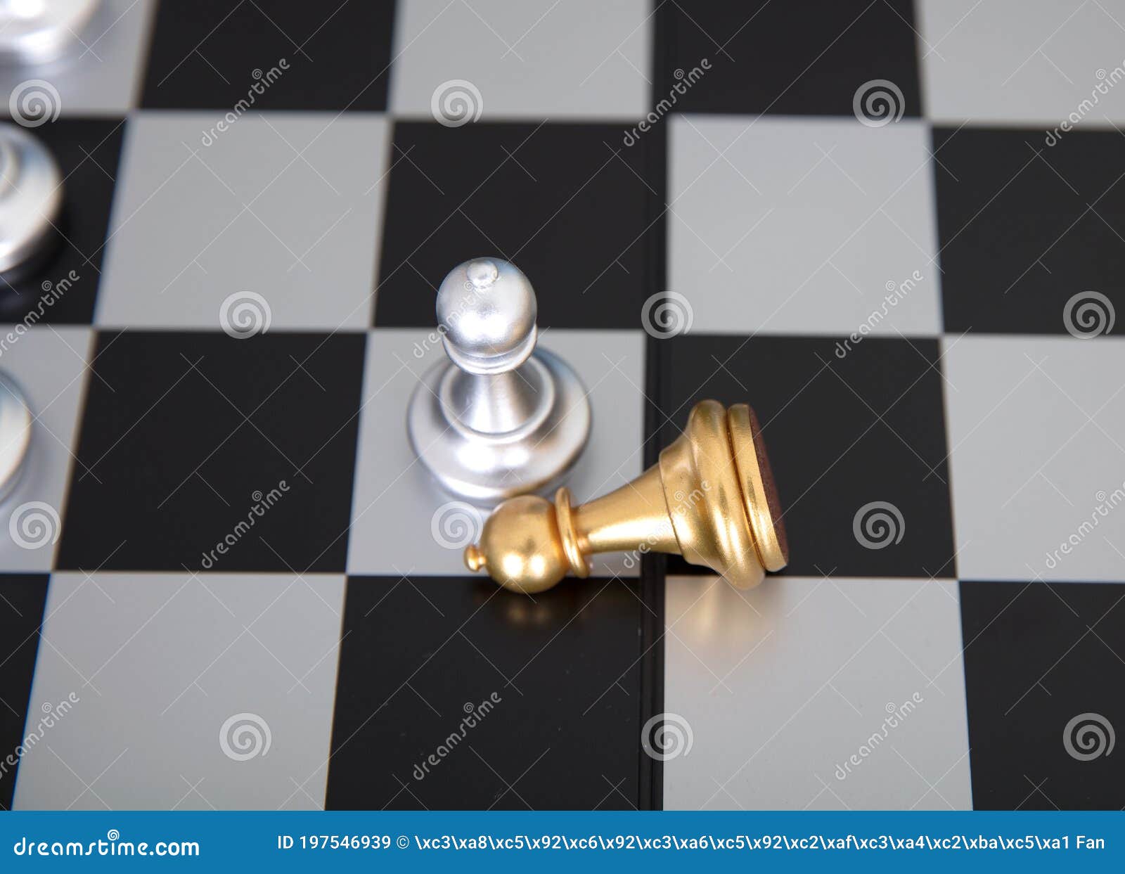 Chess Pieces on Both Sides of the Chess Board Stock Image - Image of ...