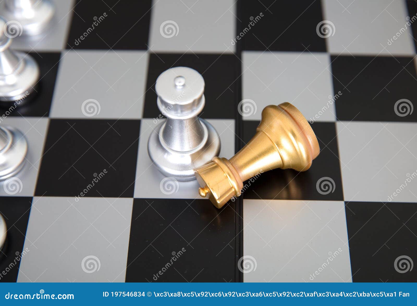 Chess Pieces on the Chess Board are Facing Each Other Stock Photo ...