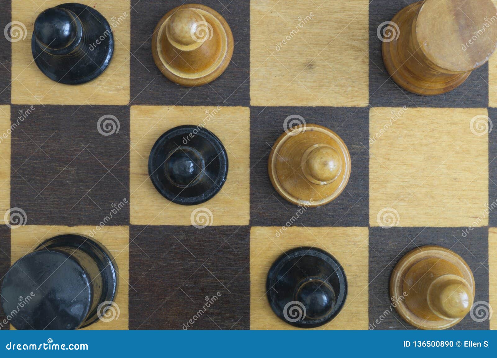 Chess Pieces on the Chessboard As a Prototype of People Stock Photo ...