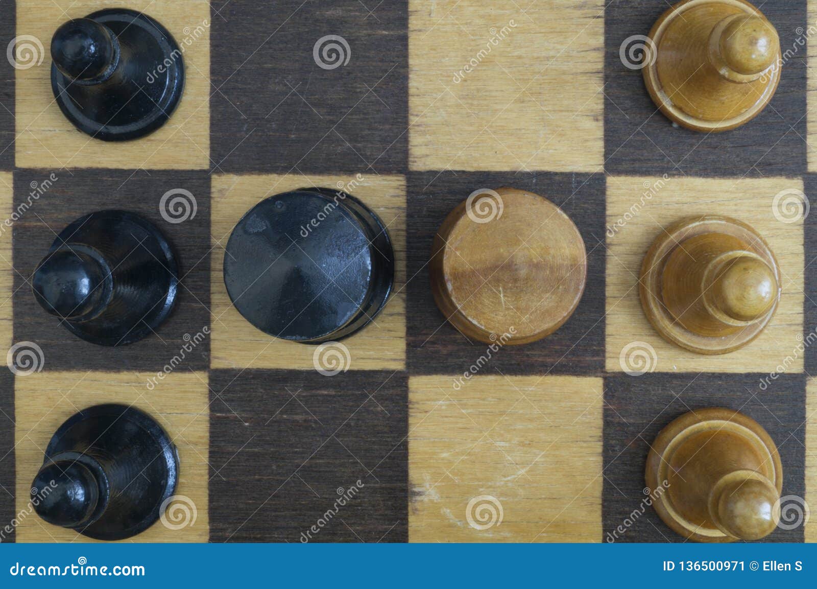 Chess Pieces on the Chessboard As a Prototype of People Stock Image ...