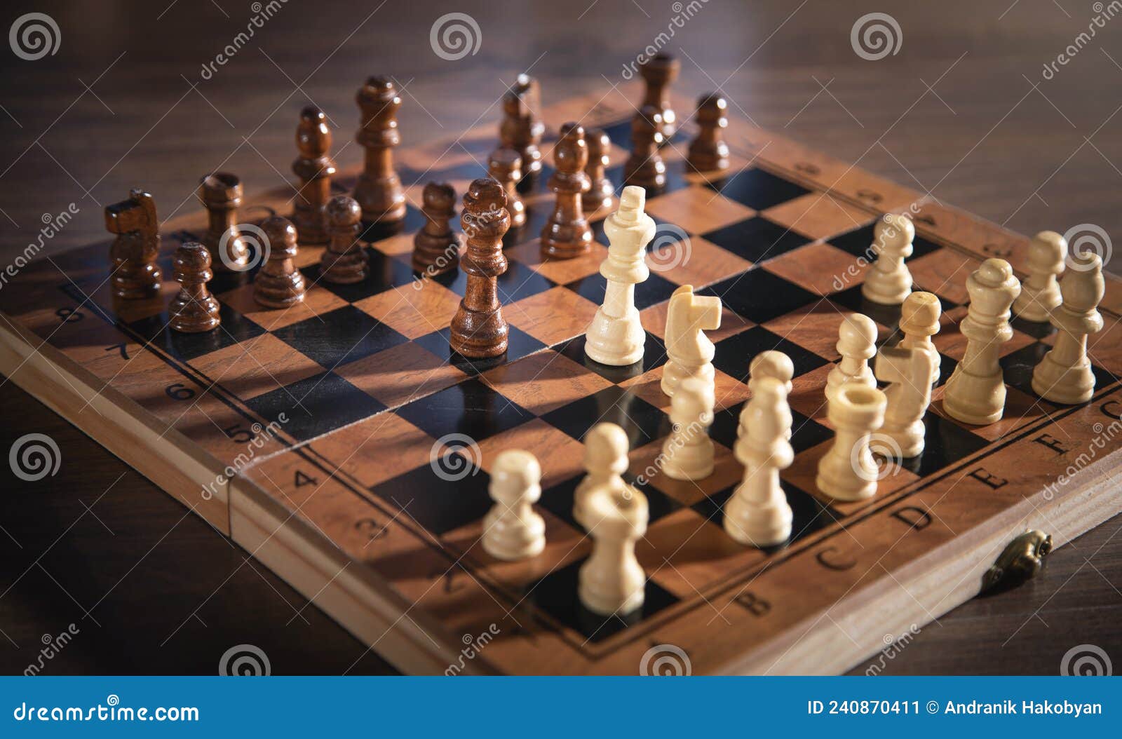 Chess Pieces on the Chessboard. Chess Game Stock Image - Image of game ...