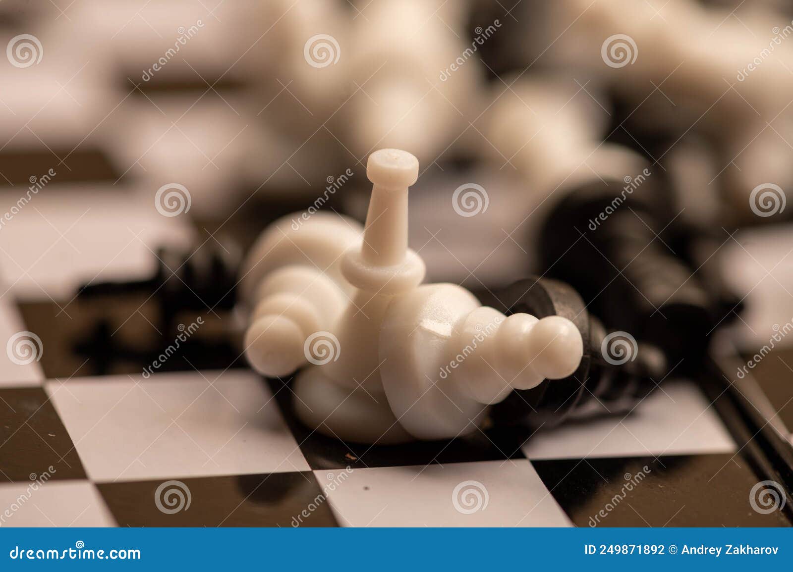 Chess Pieces on a Chessboard. Close-up, Selective Focus Stock Photo ...