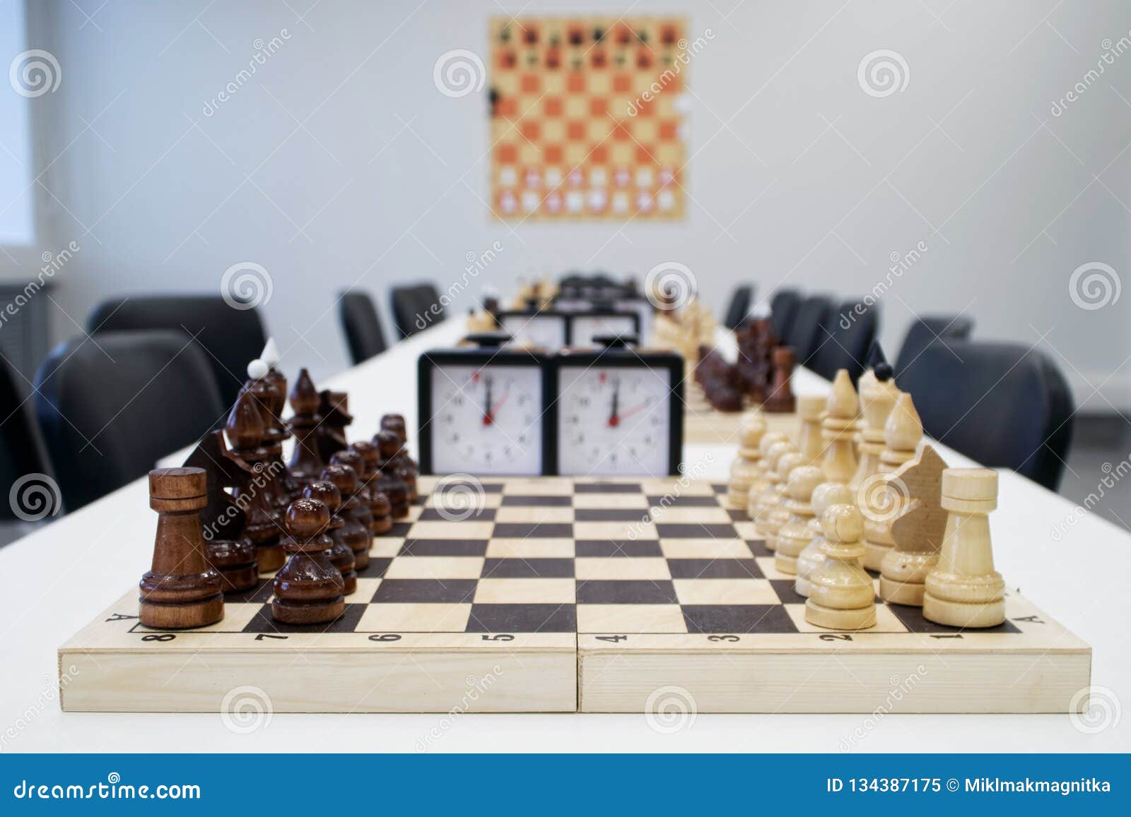 Chess Pieces are on the Chessboard, Ready for the Start of the ...