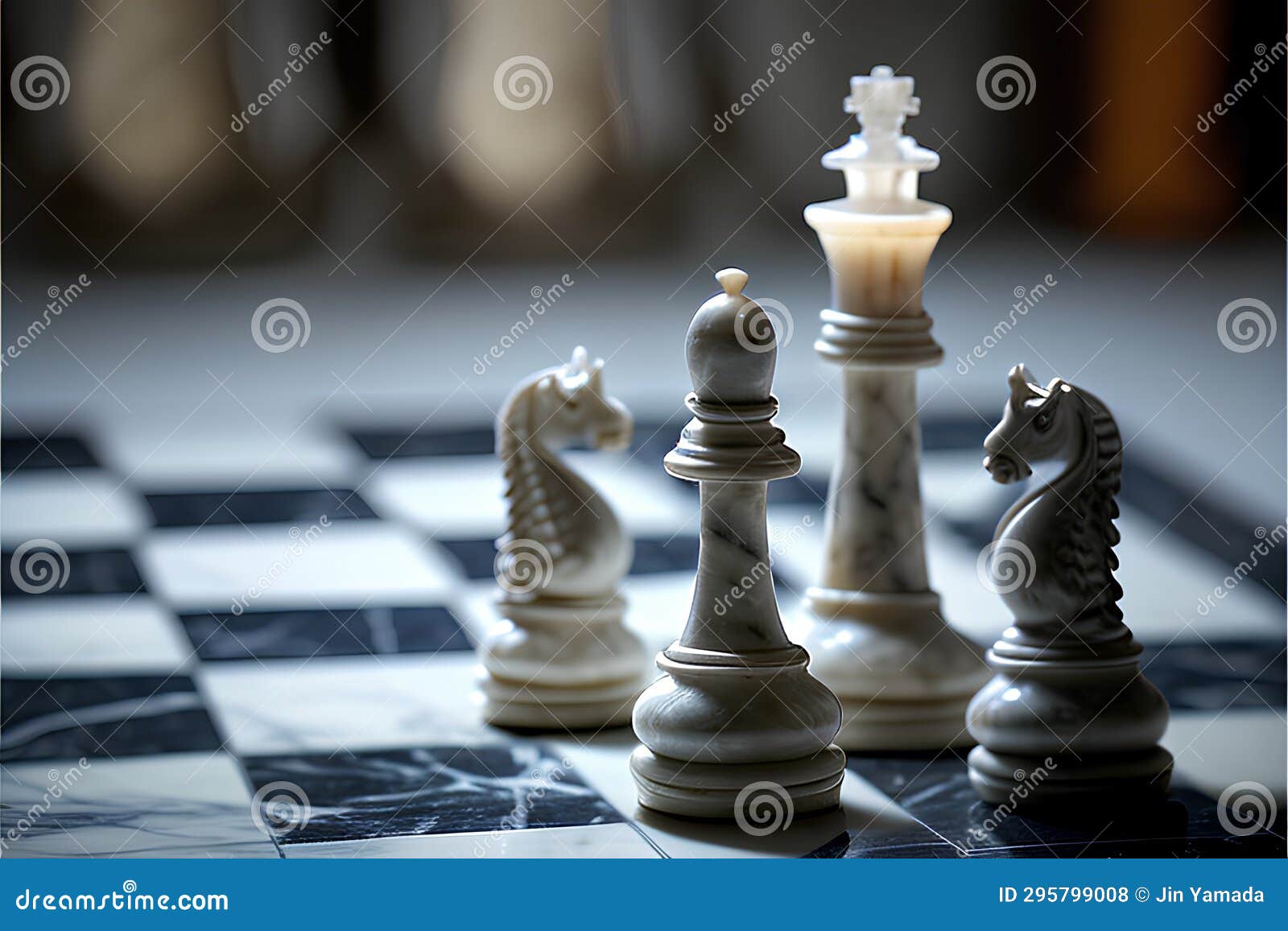 Chess Pieces on a Chessboard, Shallow Depth of Field. Stock ...