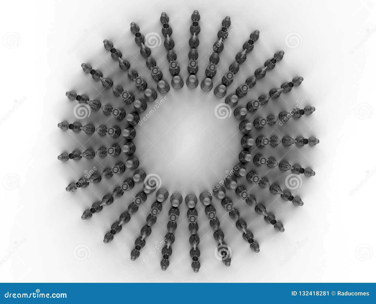 Chess Pieces Circular Array Concept Stock Illustration - Illustration ...
