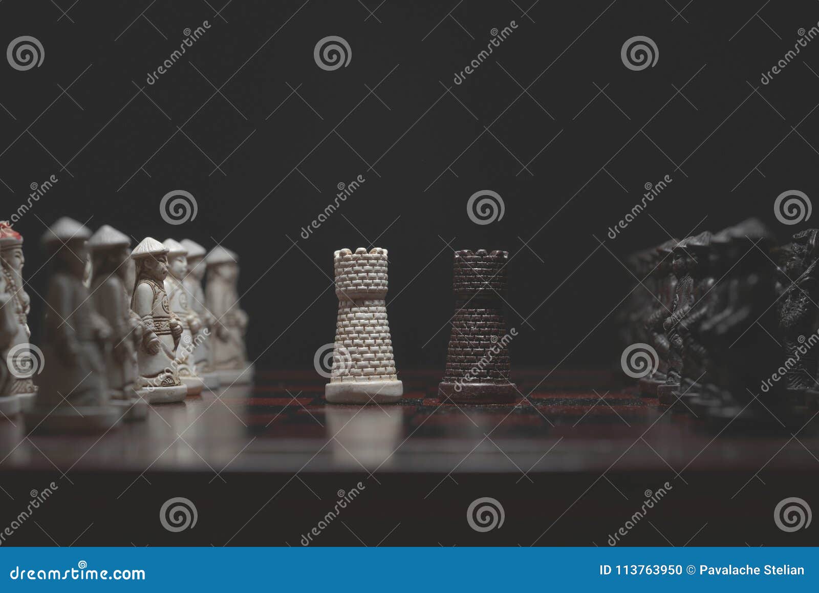 Chess pieces face to face stock photo. Image of king - 113763950