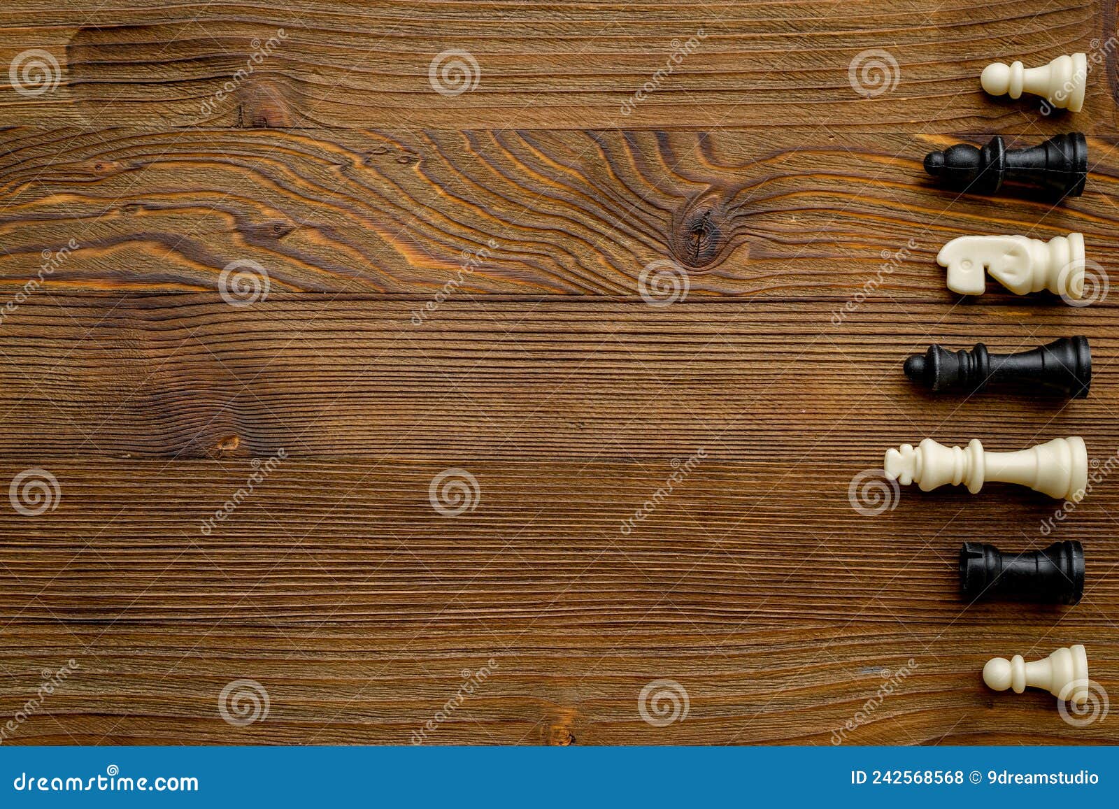 Chess Pieces Game Top View. Chess As Business Strategy Concept Stock ...