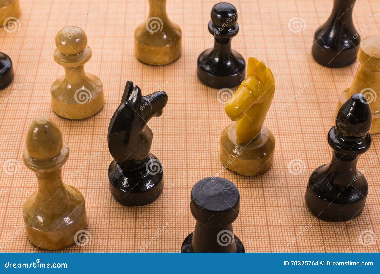 Chess Pieces on Graph Paper Stock Photo - Image of chess, battle: 70325764