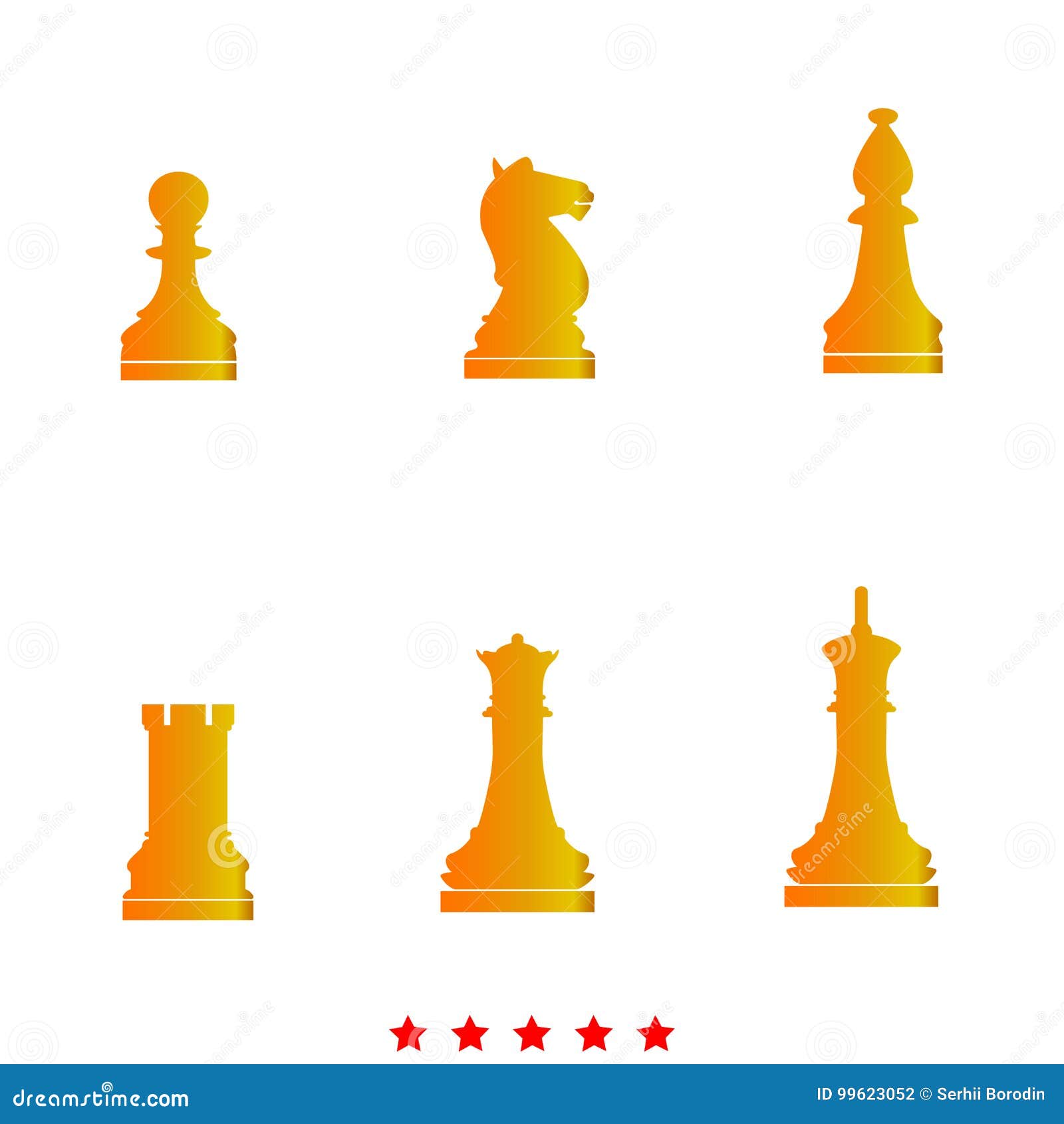 Chess pieces it is icon . stock vector. Illustration of queen - 99623052