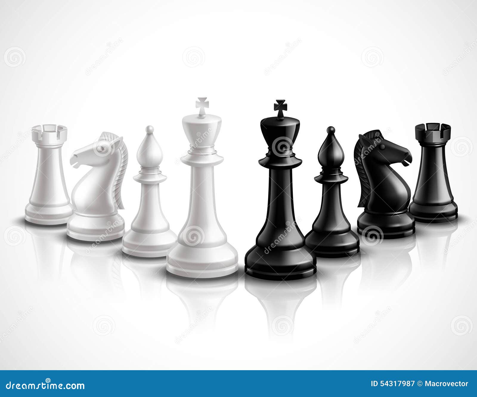 Chess Pieces Illustration stock vector. Illustration of design - 54317987