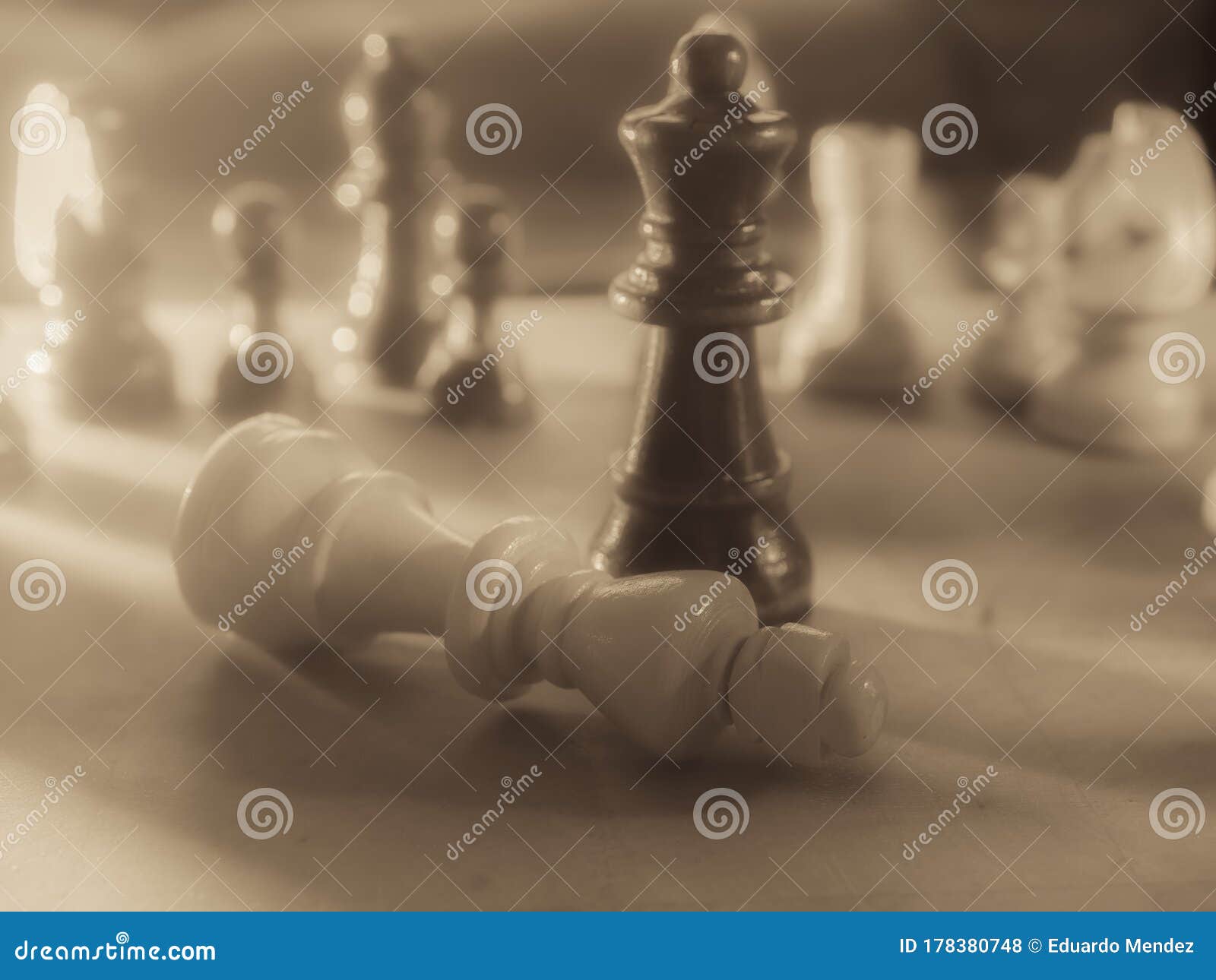 Chess pieces and knife stock photo. Image of abstract - 178380748