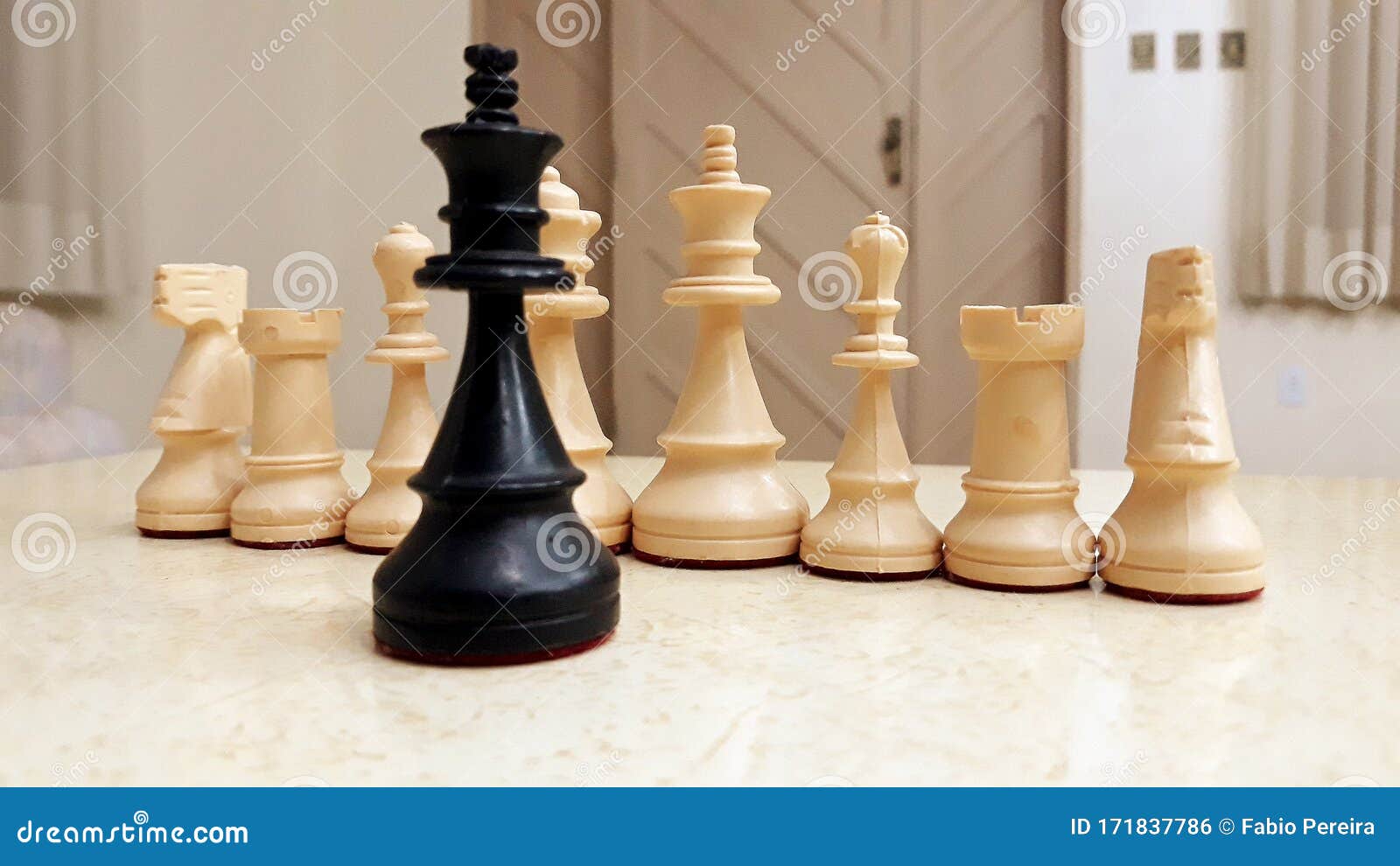 Chess pieces lined up stock photo. Image of black, lined - 171837786