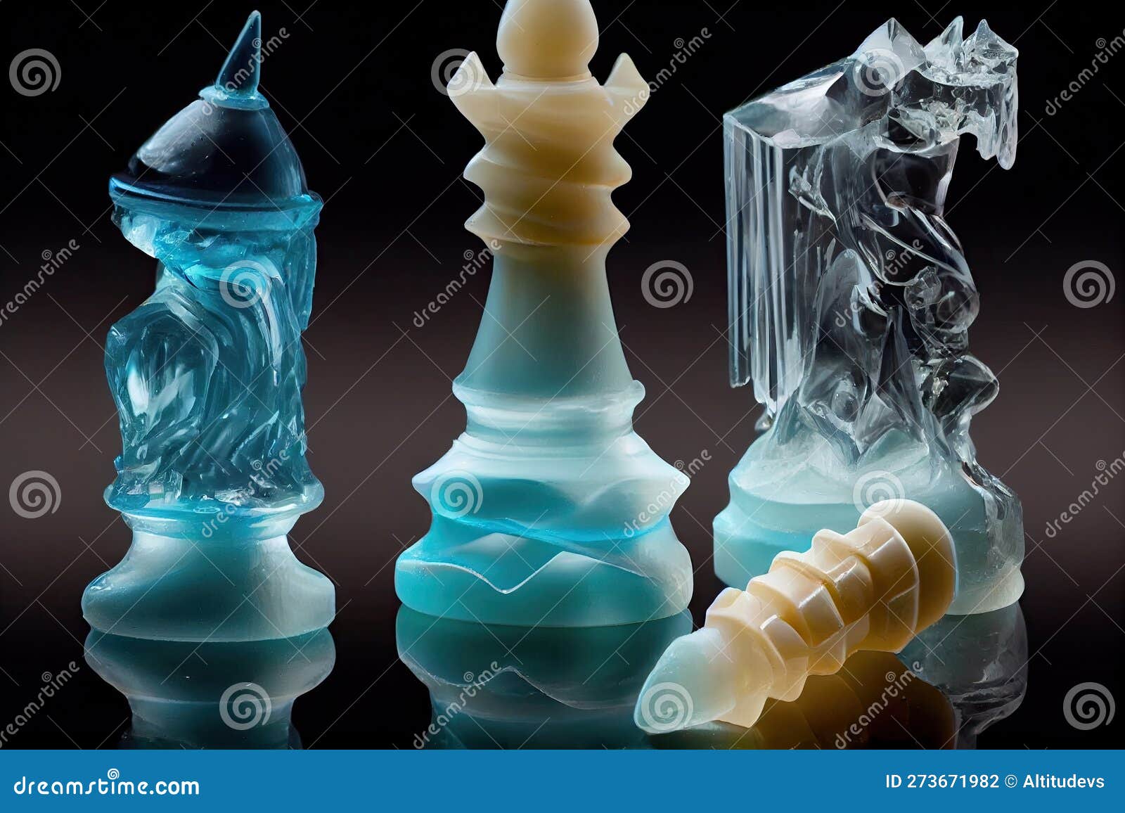 Chess Pieces Made of Unusual Materials, Such As Ice, Chocolate or ...