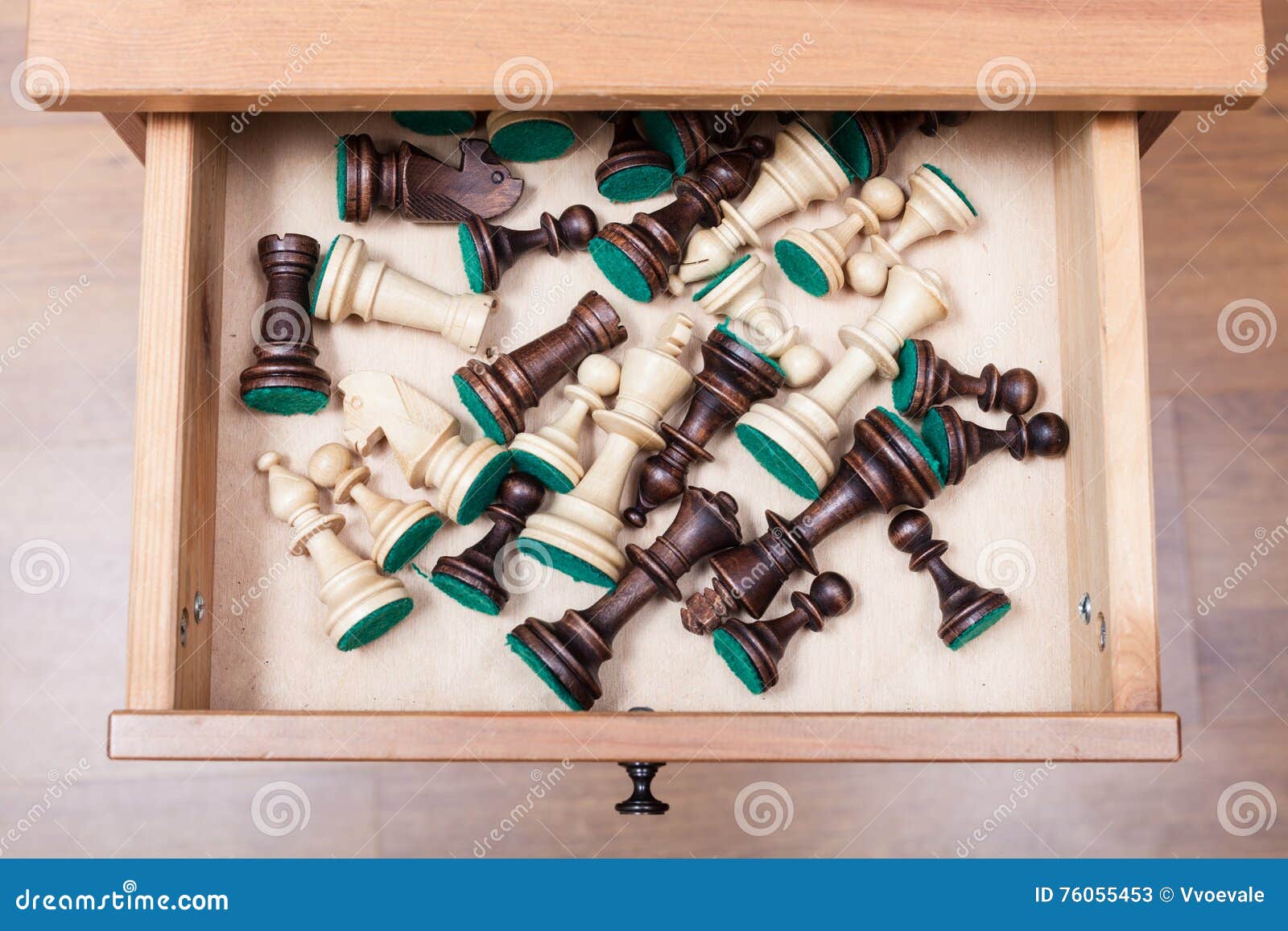 Chess Pieces in Open Drawer Stock Image - Image of night, furniture ...