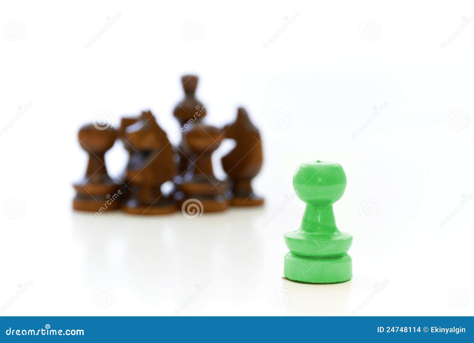 Chess Pieces with a Opposite Leader Stock Photo - Image of piece ...